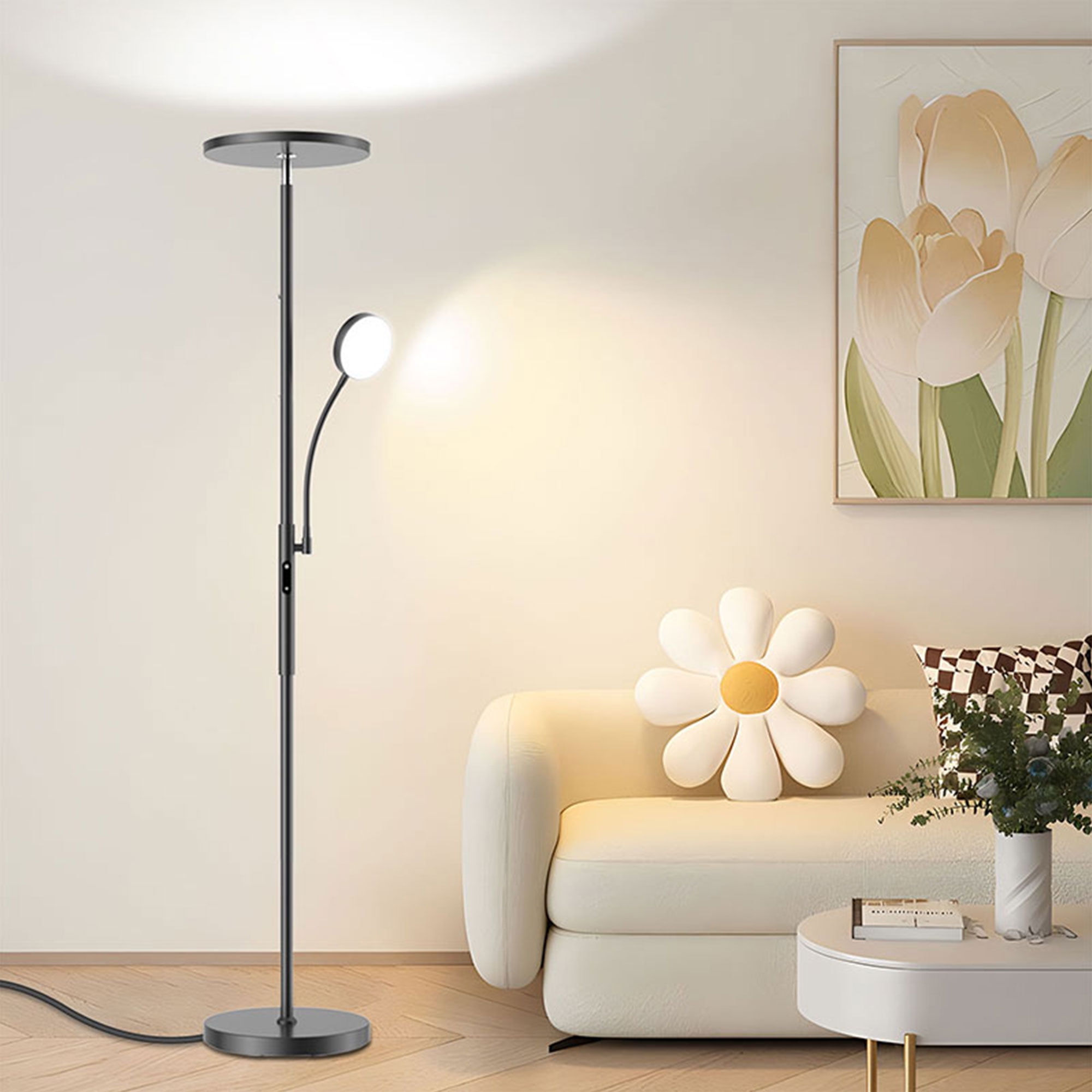 SOTOPLAY Floor Lamps for Living Room,LED Torchiere Floor Lamp with ...