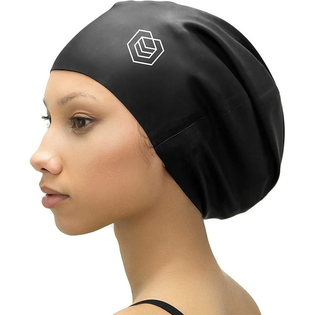 SOUL CAP Large Silicone Swim Cap for Long Hair, Dreadlocks, Extensions ...