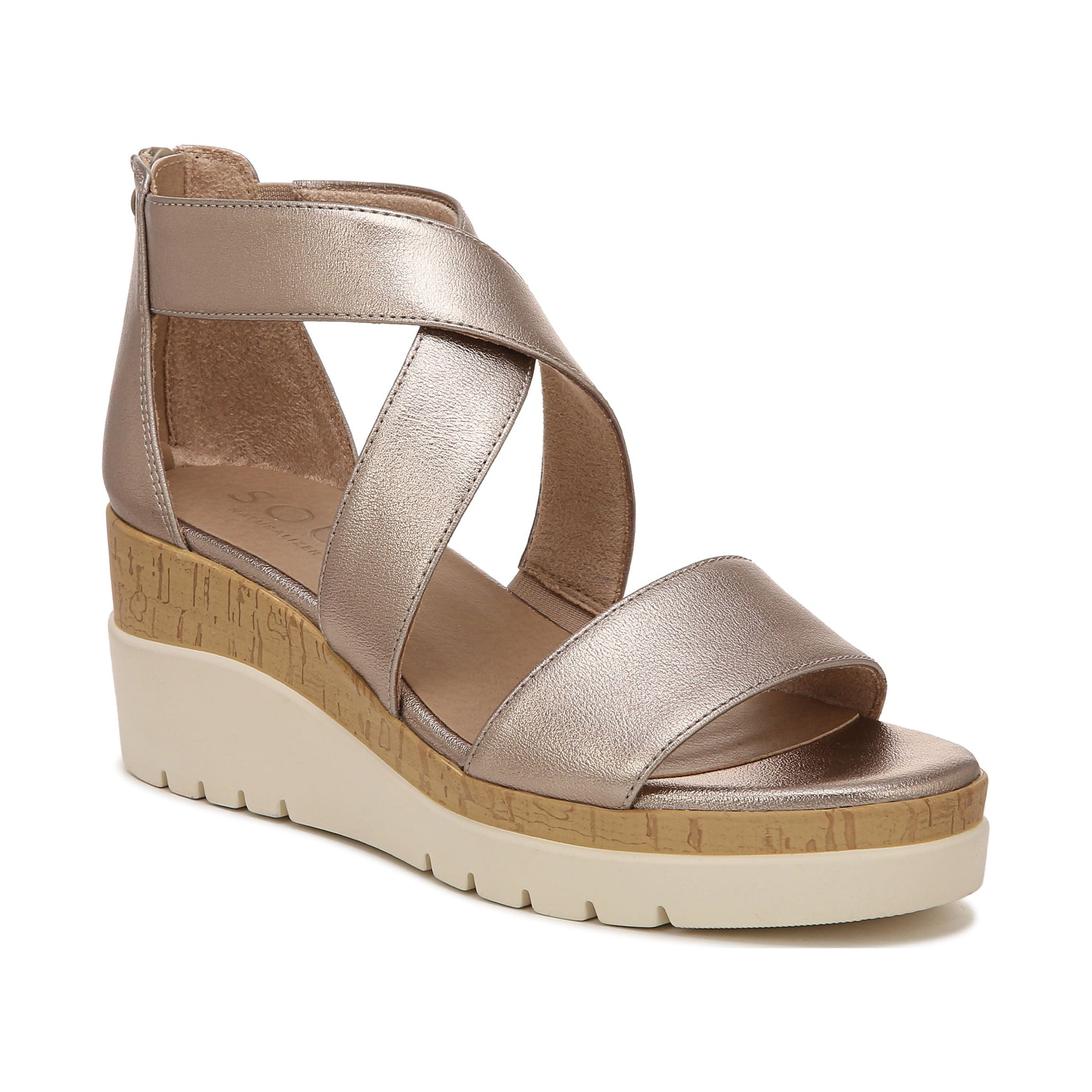 SOUL Naturalizer Womens Goodtimes Strappy Wedge Casual Sandals - Medium ...