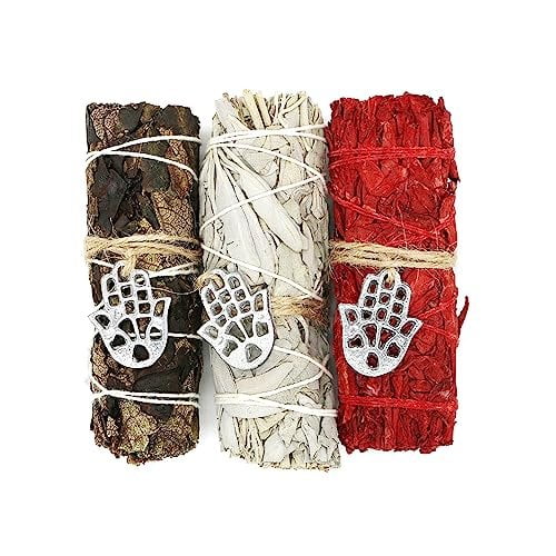 SOUL STICKS 4 Inch 3 Pack Variety Charm Sage Smudge Stick Set with ...