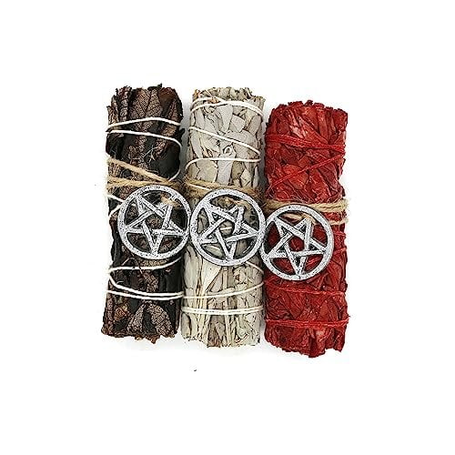 SOUL STICKS 4 Inch 3 Pack Variety Charm Sage Smudge Stick Set with ...
