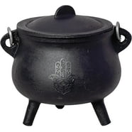 Pentagram Pentacle Cast Iron Cauldron With Lid and Handle, Witches ...