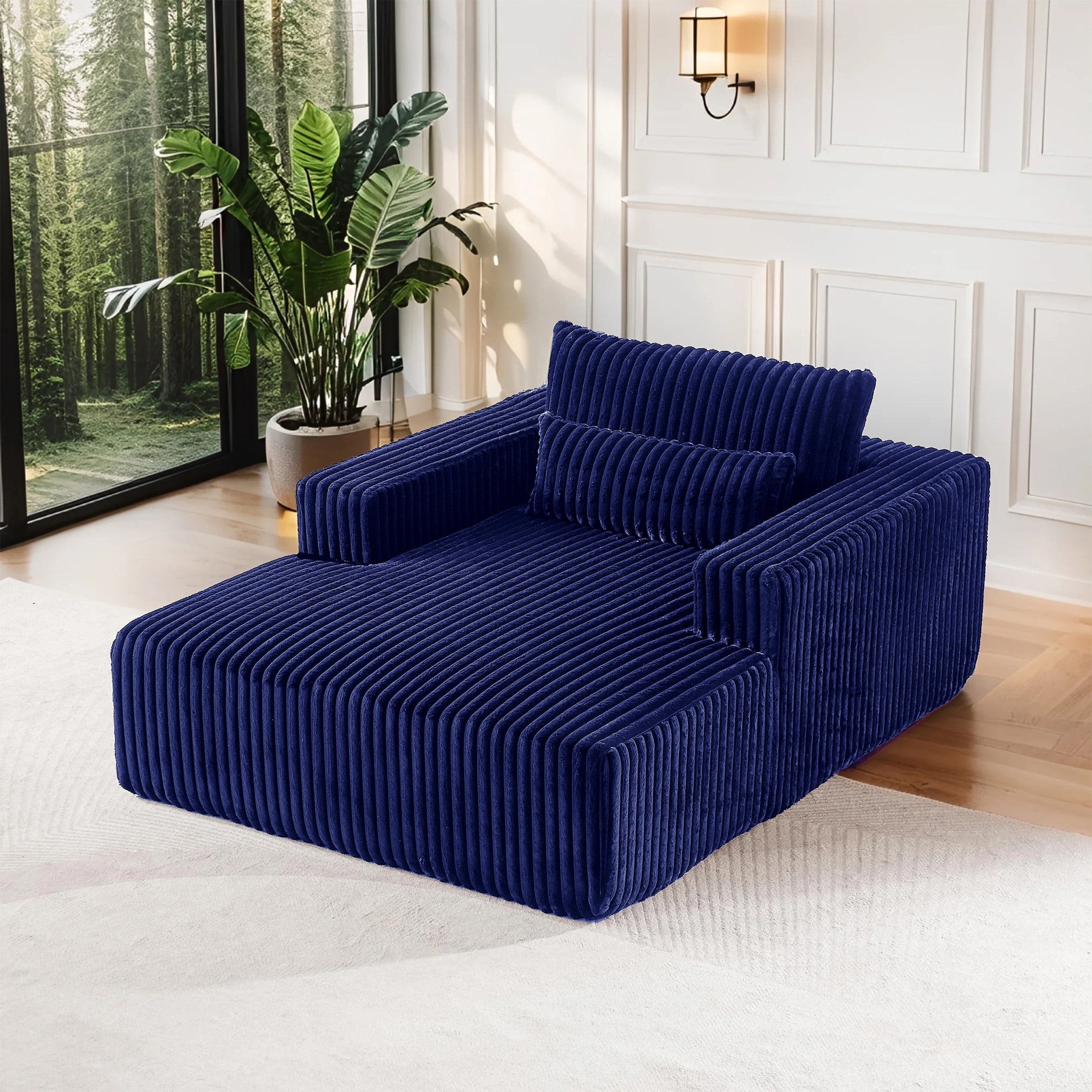 SOULART 75-Inch Corduroy Sponge Sofa Lounge Chair, No Assembly Required ...