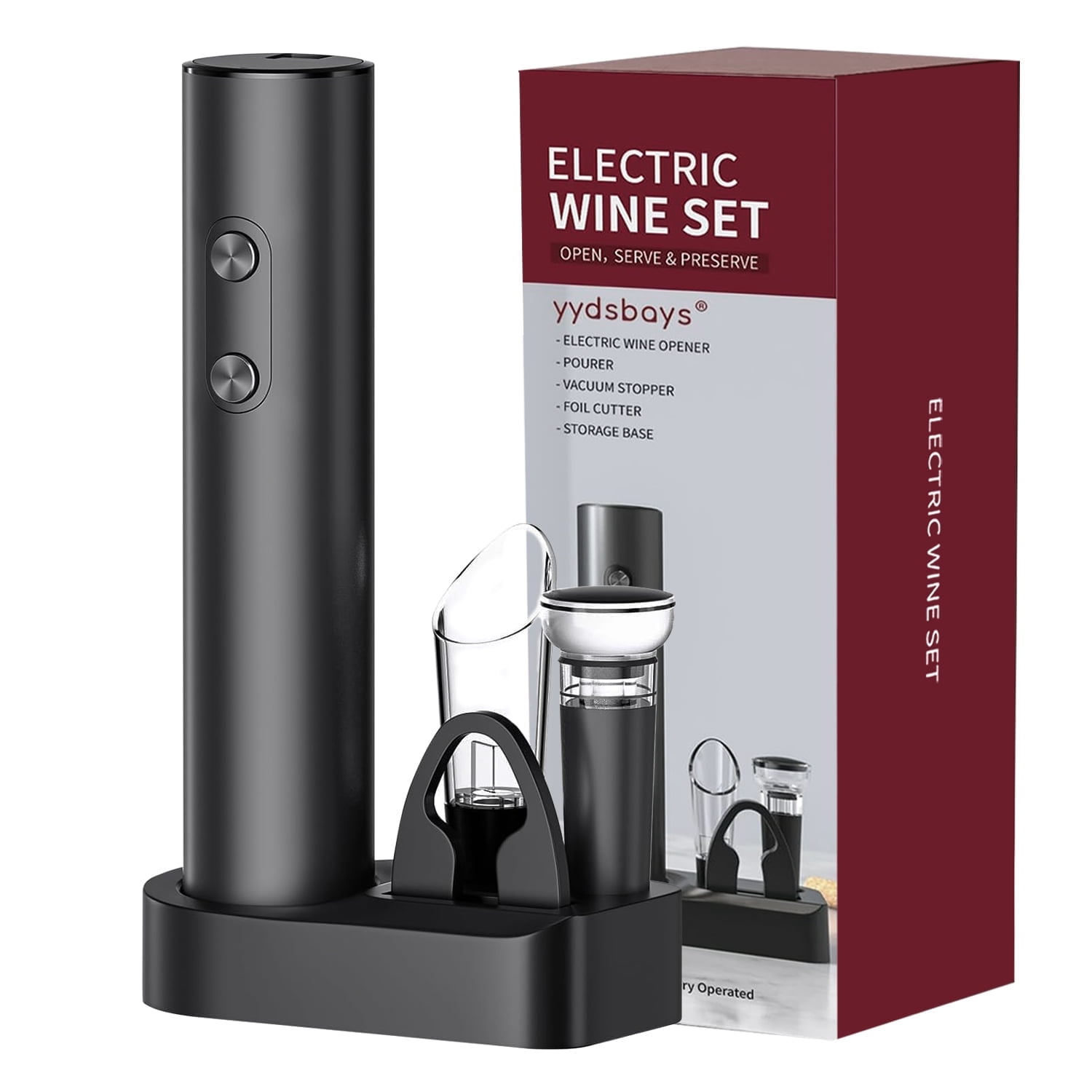 Soulfox Electric Wine Opener 5-in-1,Automatic Battery Operated Bottle ...