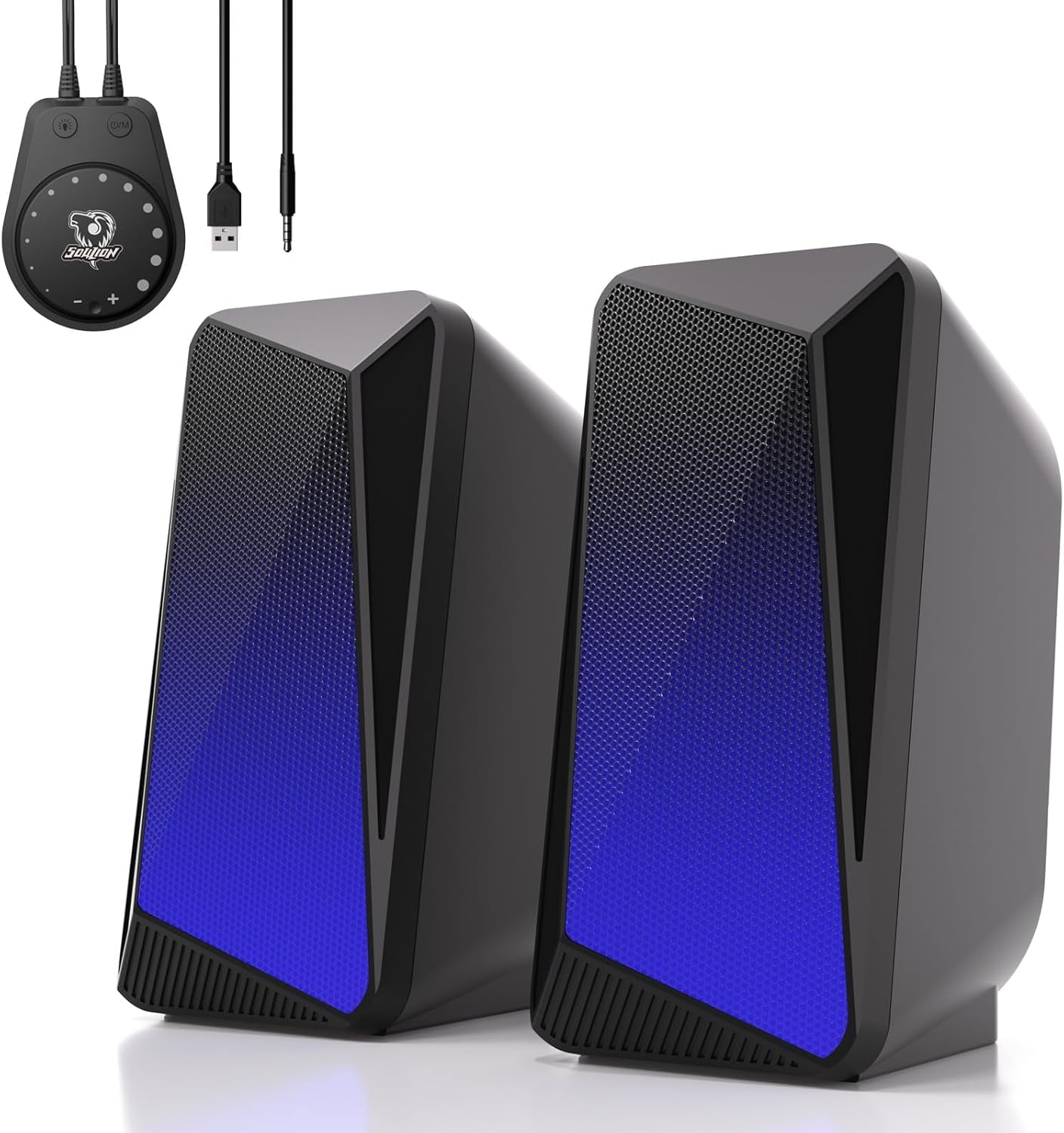 SOULION C30 Bluetooth Computer Speakers, 2.0 PC Speakers for Desktop ...