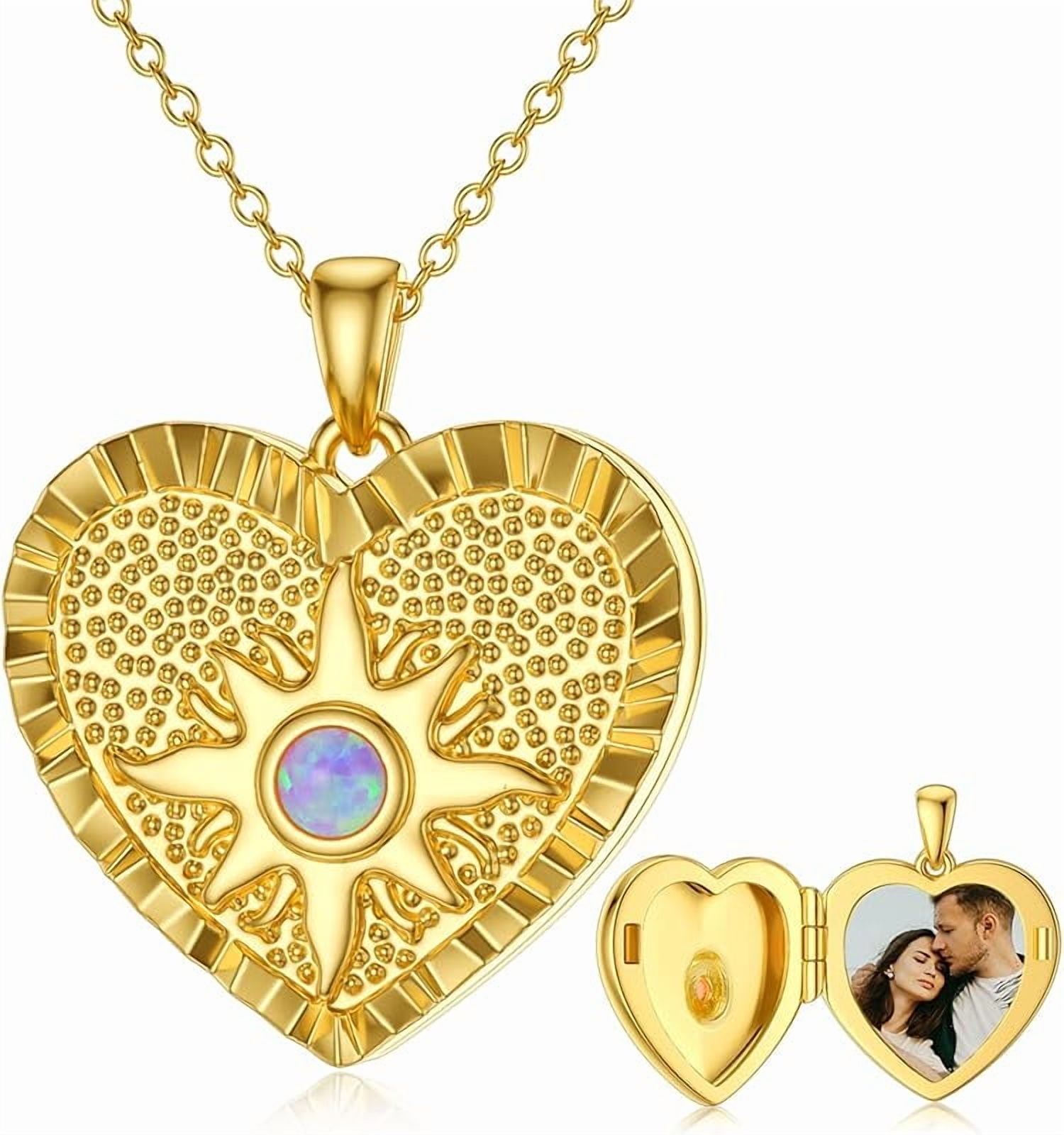 SOULMEET 10K 14K 18K Solid Gold Heart Locket That Holds Pictures ...