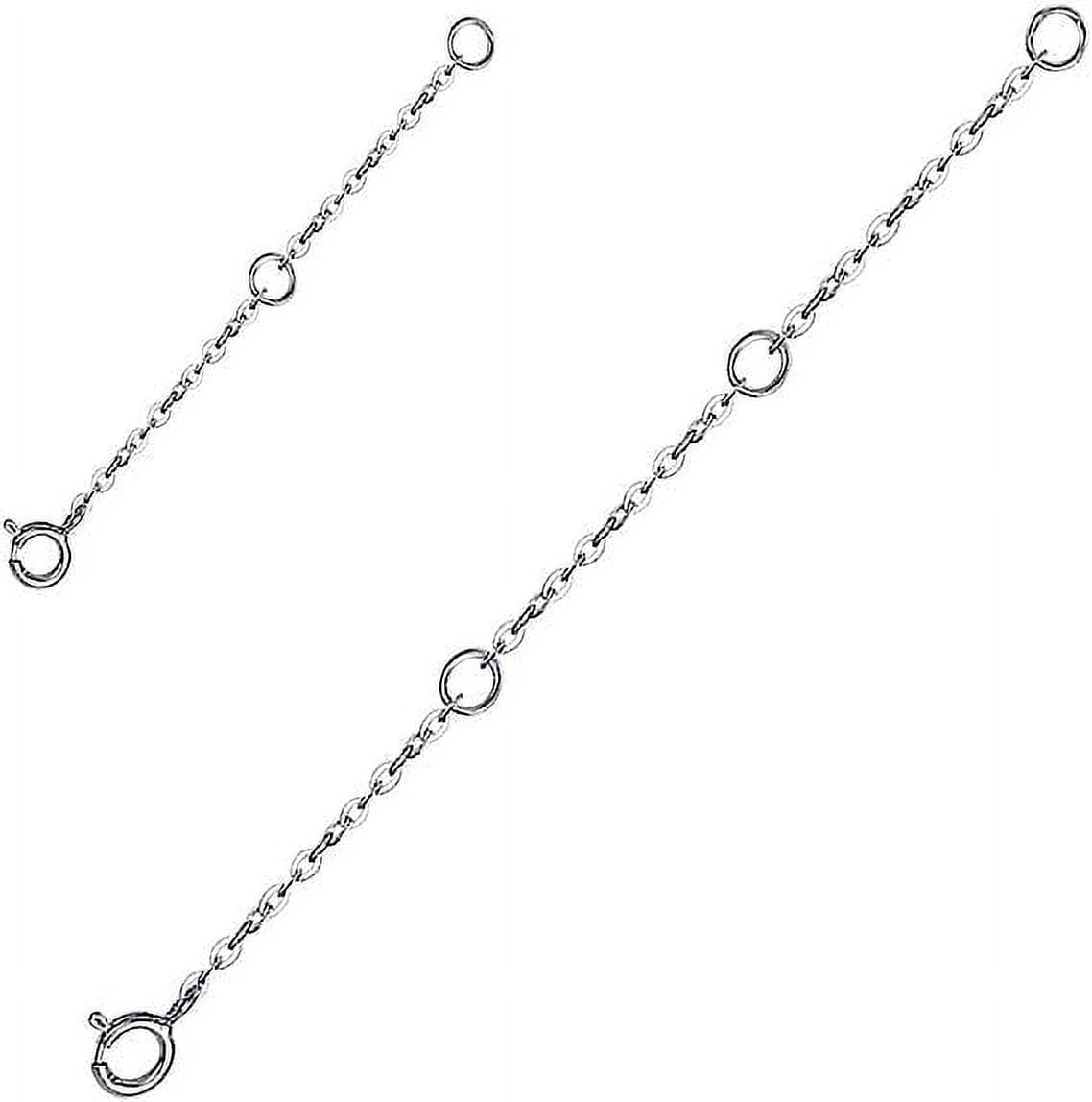 SOULMEET 2Pcs 925 Sterling Silver Necklace Extender Chain Bracelet ...