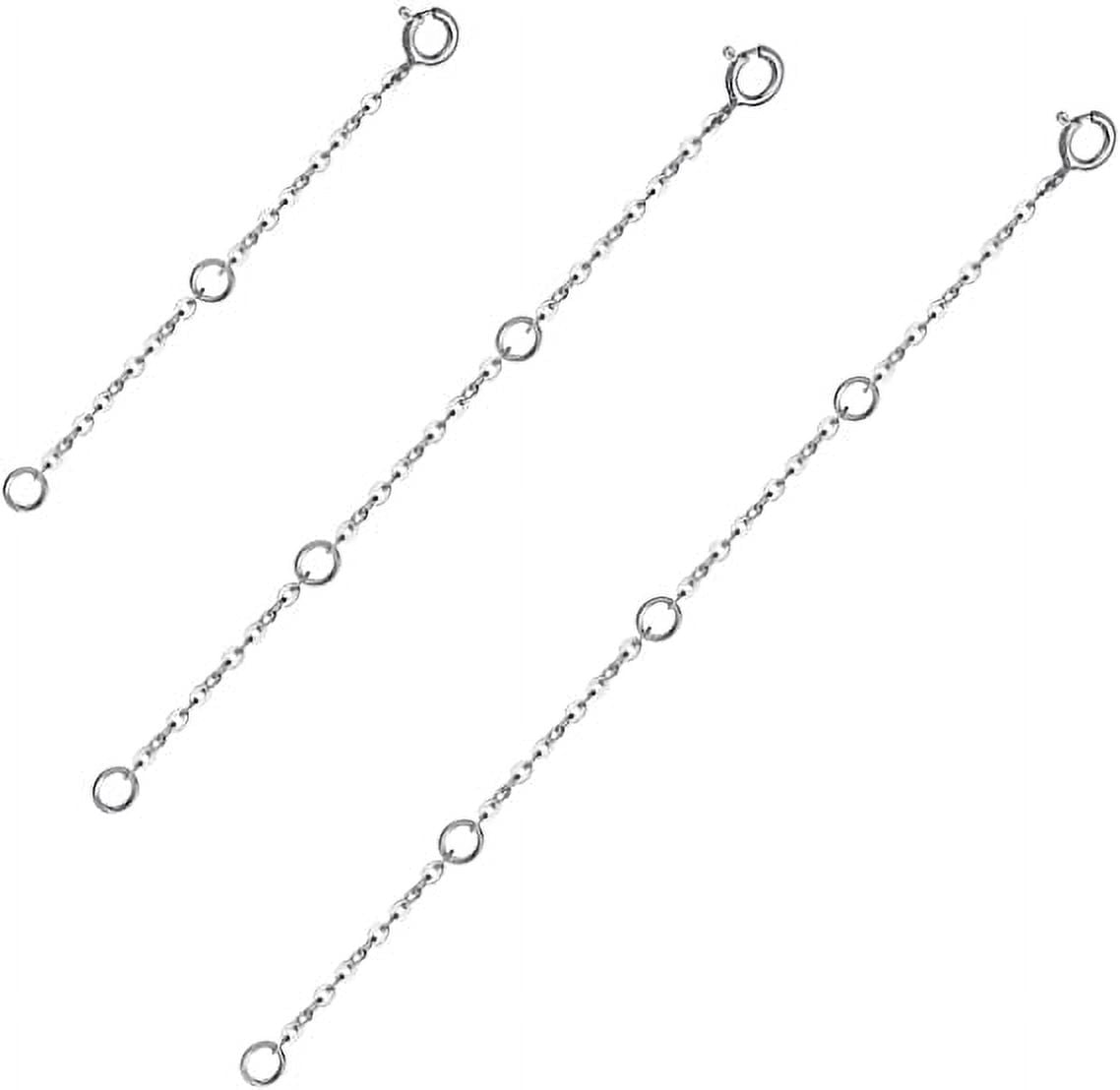 SOULMEET Sterling Silver Jewelry Extender Chain Set - Adjustable 2/4/6 ...