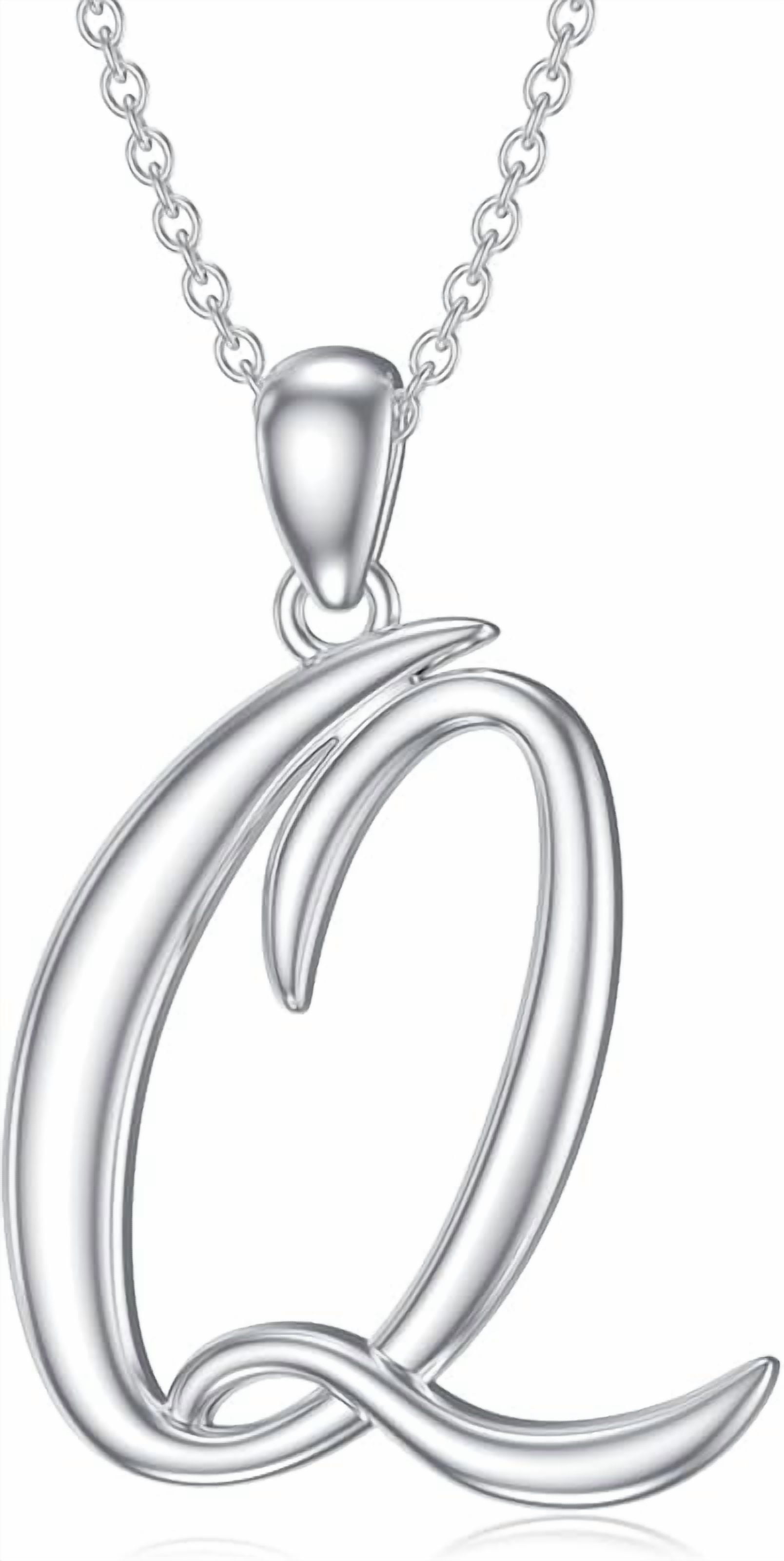 SOULMEET Initial Necklaces 26 Capital Letter Necklaces S925 Sterling ...