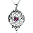 SOULMEET Pentagram Necklace Sterling Silver Pentacle Wiccan Birthstone ...