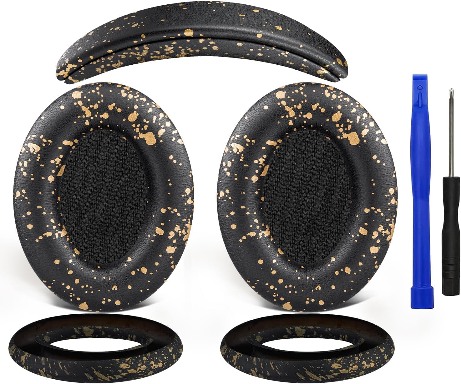 SOULWIT Ear Pads Cushions + Headband + Silicone Earpads Cover Protector ...