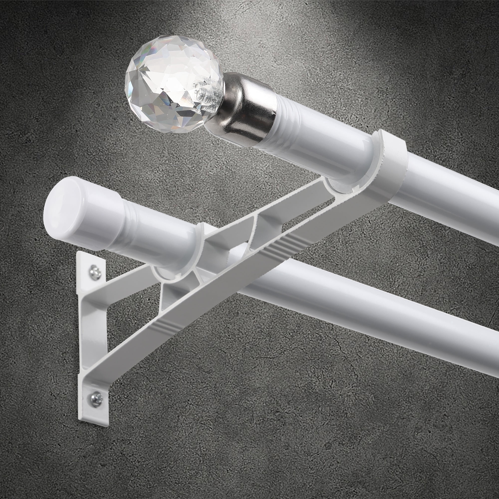 SOUMNS Heavy Duty Inch Double Curtain Rods for Windows 28-142