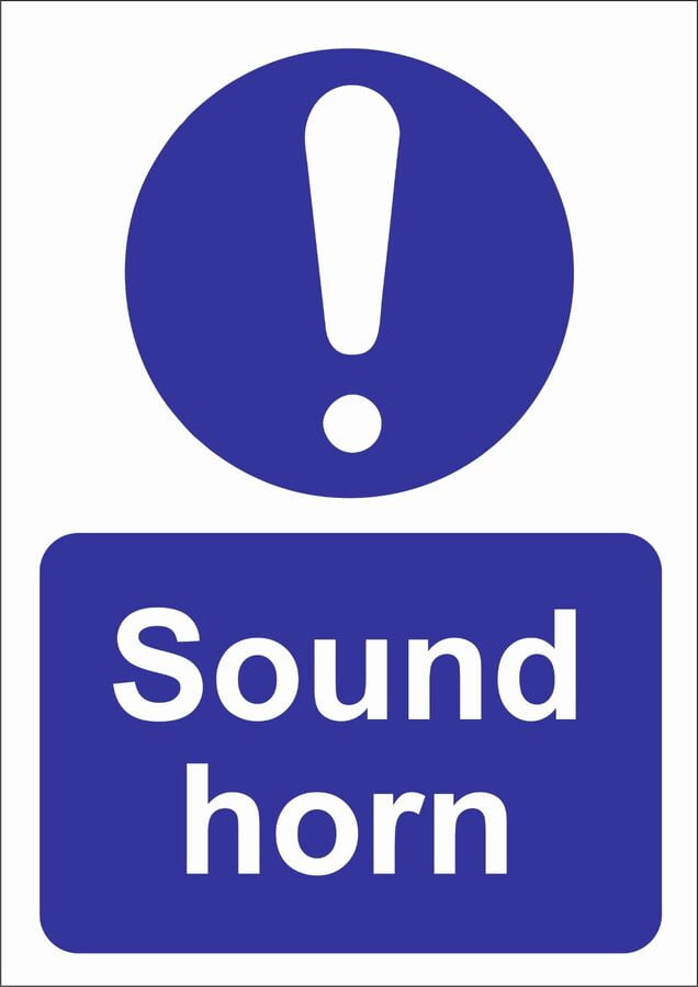 SOUND HORN Metal Aluminum SignFOAMEX SIGNSITE SIGNSAFETY SIGN Size: 16 ...