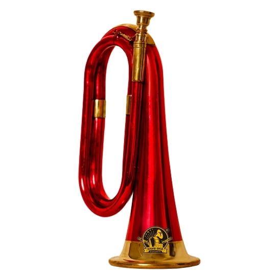 SOUND SAGA® Bugle Horn With All Accessories Including Mouthpiece & Case ...