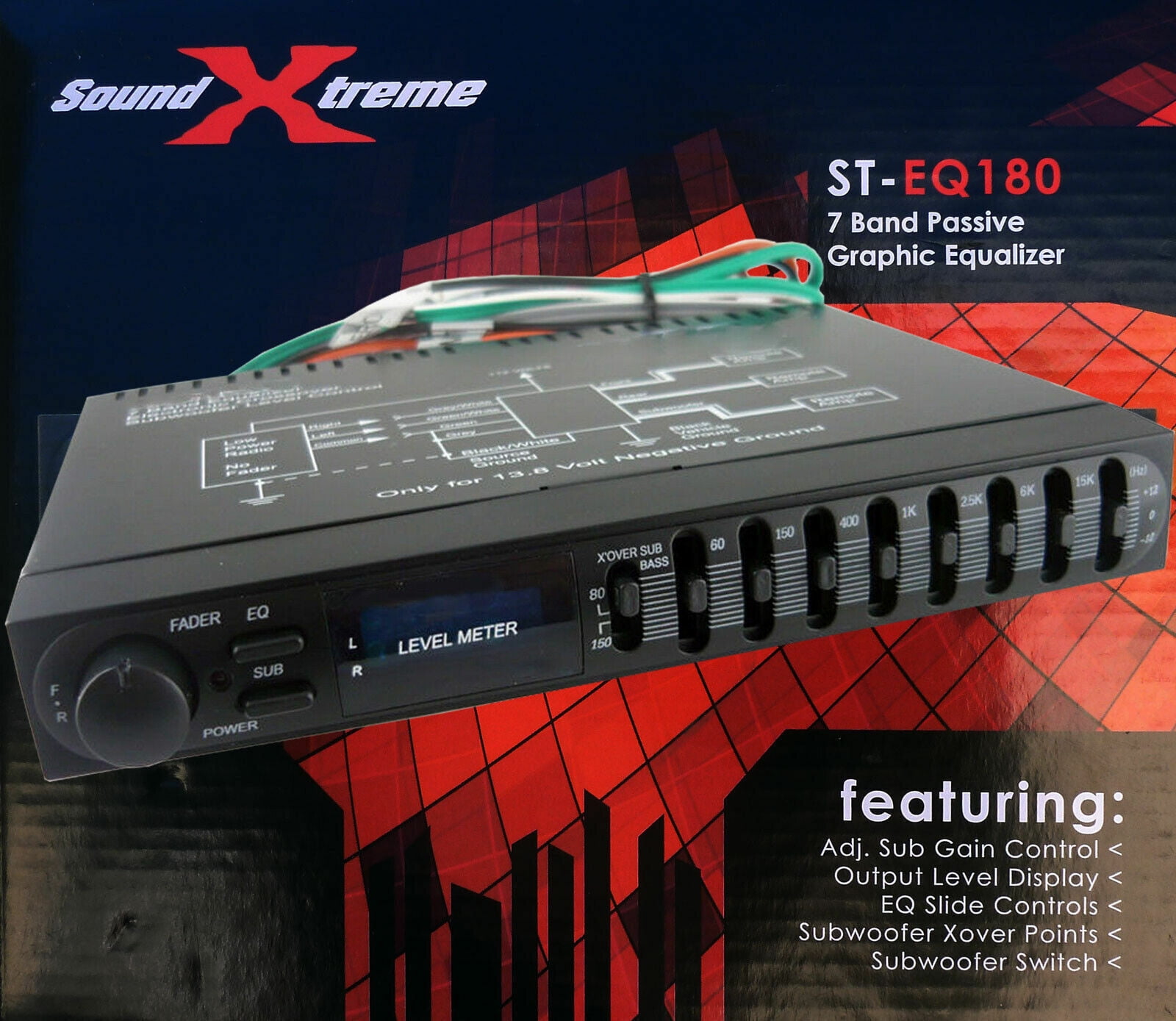 SOUNDXTREME 7 Band Pre Amp Graphic Car Audio Stereo Equalizer with Sub ...
