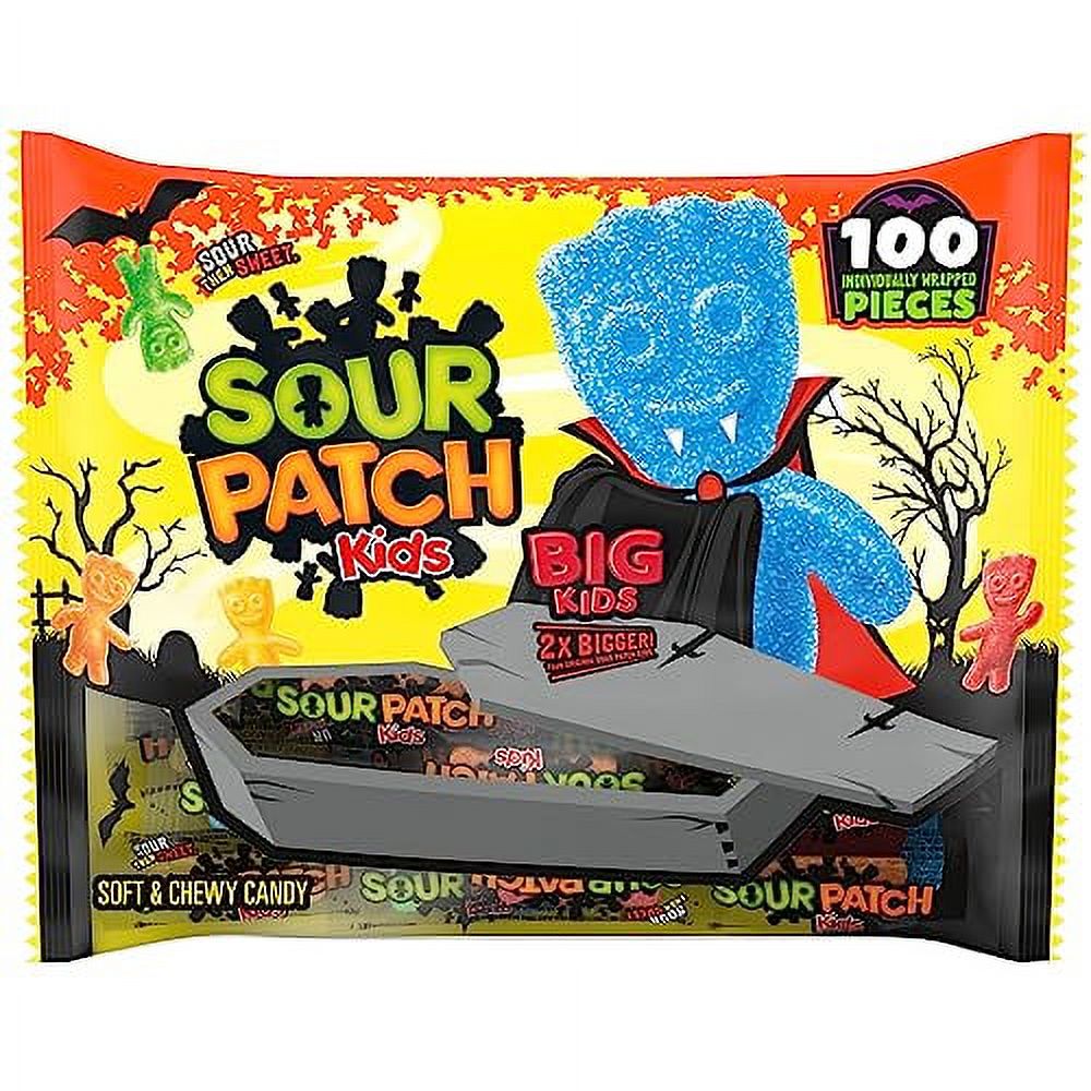 SOUR PATCH KIDS BIG Individually Wrapped Soft & Chewy Halloween Candy ...