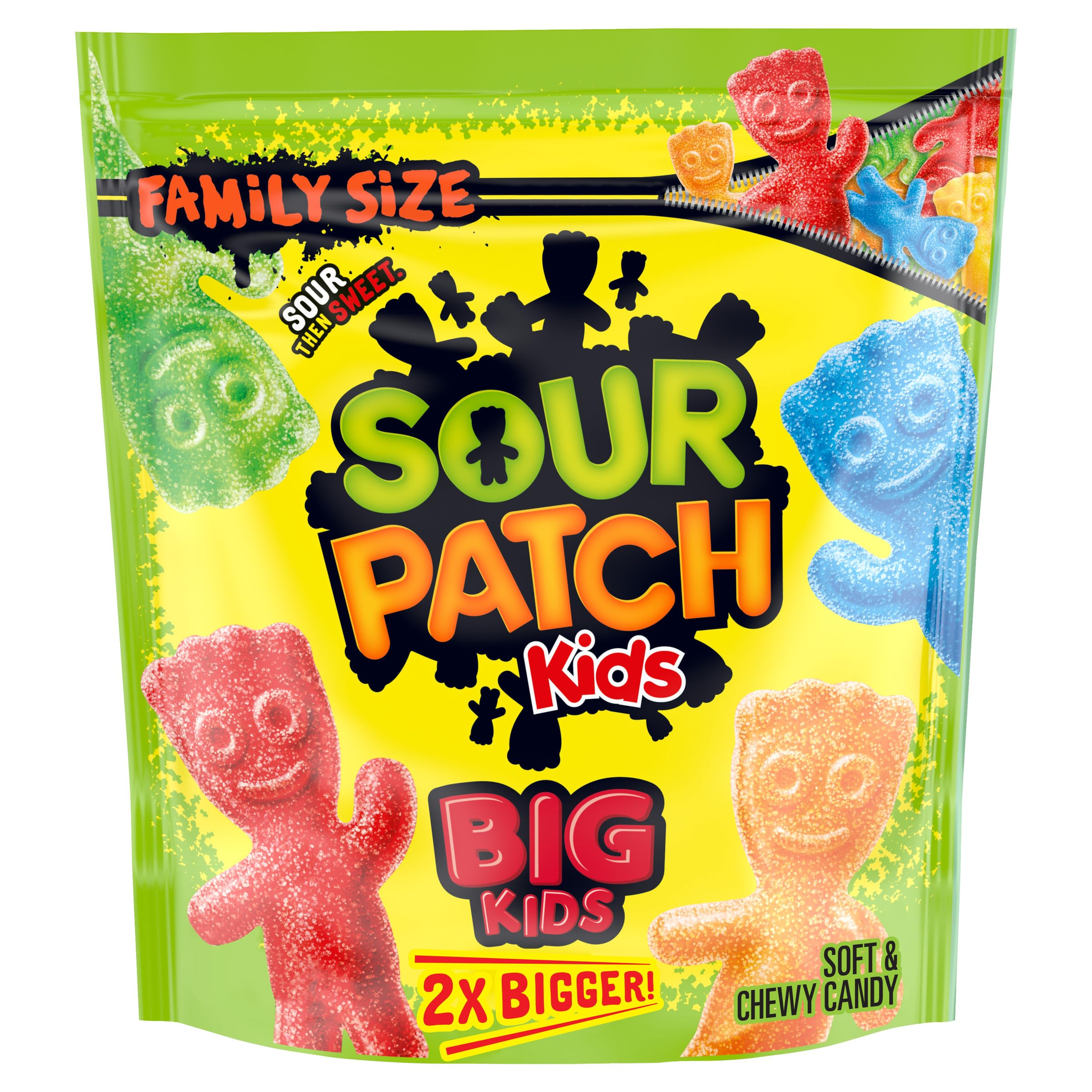 SOUR PATCH KIDS Big Kids Soft & Chewy Candy, Family Size, 1.7 lb ...