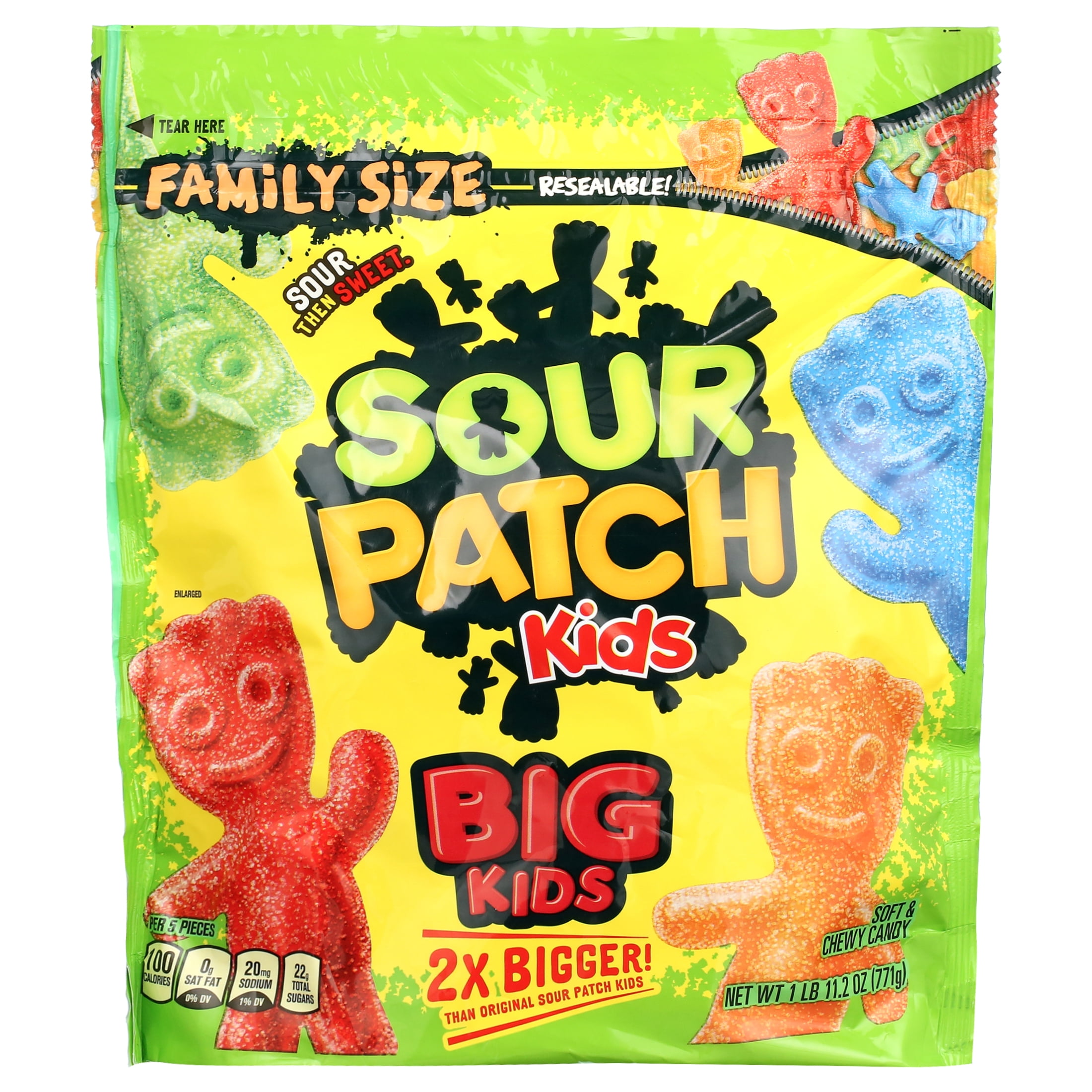 SOUR PATCH KIDS Big Kids Soft & Chewy Candy, Family Size, Bulk Candy, 1 ...