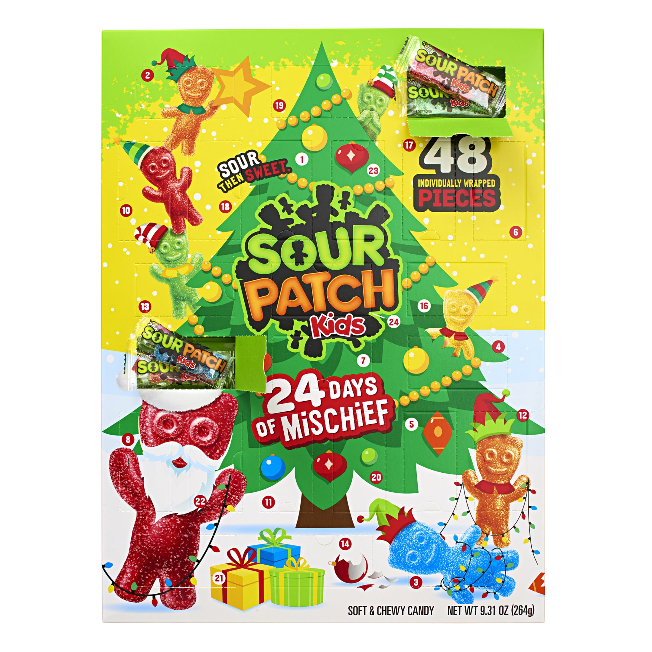 SOUR PATCH KIDS Big Kids Soft & Chewy Candy Holiday Advent Calendar, 24 ...
