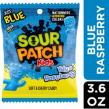SOUR PATCH KIDS Blue Raspberry Party Bags, Soft & Chewy Candy, 3.6 oz ...