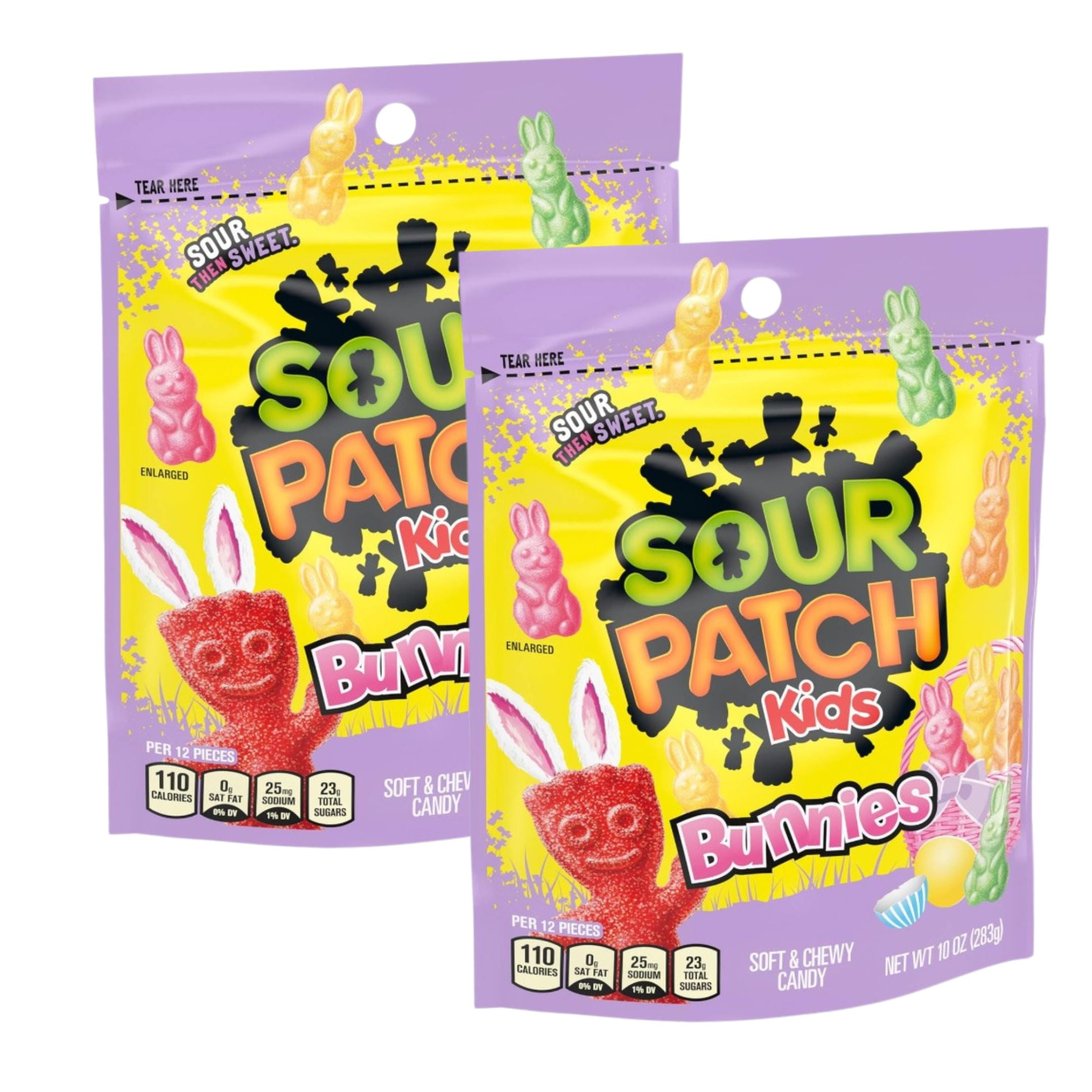 SOUR PATCH KIDS Bunnies Soft & Chewy Easter Candy 10 oz - 2 Bags ...