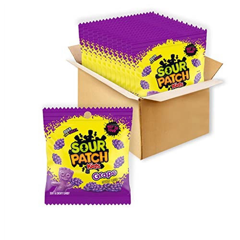 SOUR PATCH KIDS Grape Soft & Chewy Candy, 12 - 3.58 oz Bags - Walmart.com