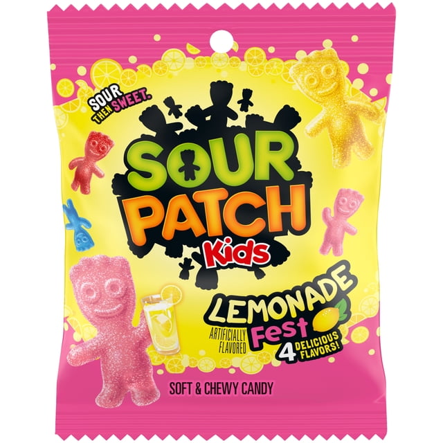 SOUR PATCH KIDS Lemonade Fest Soft & Chewy Candy, 3.61 oz Bag - Walmart.com