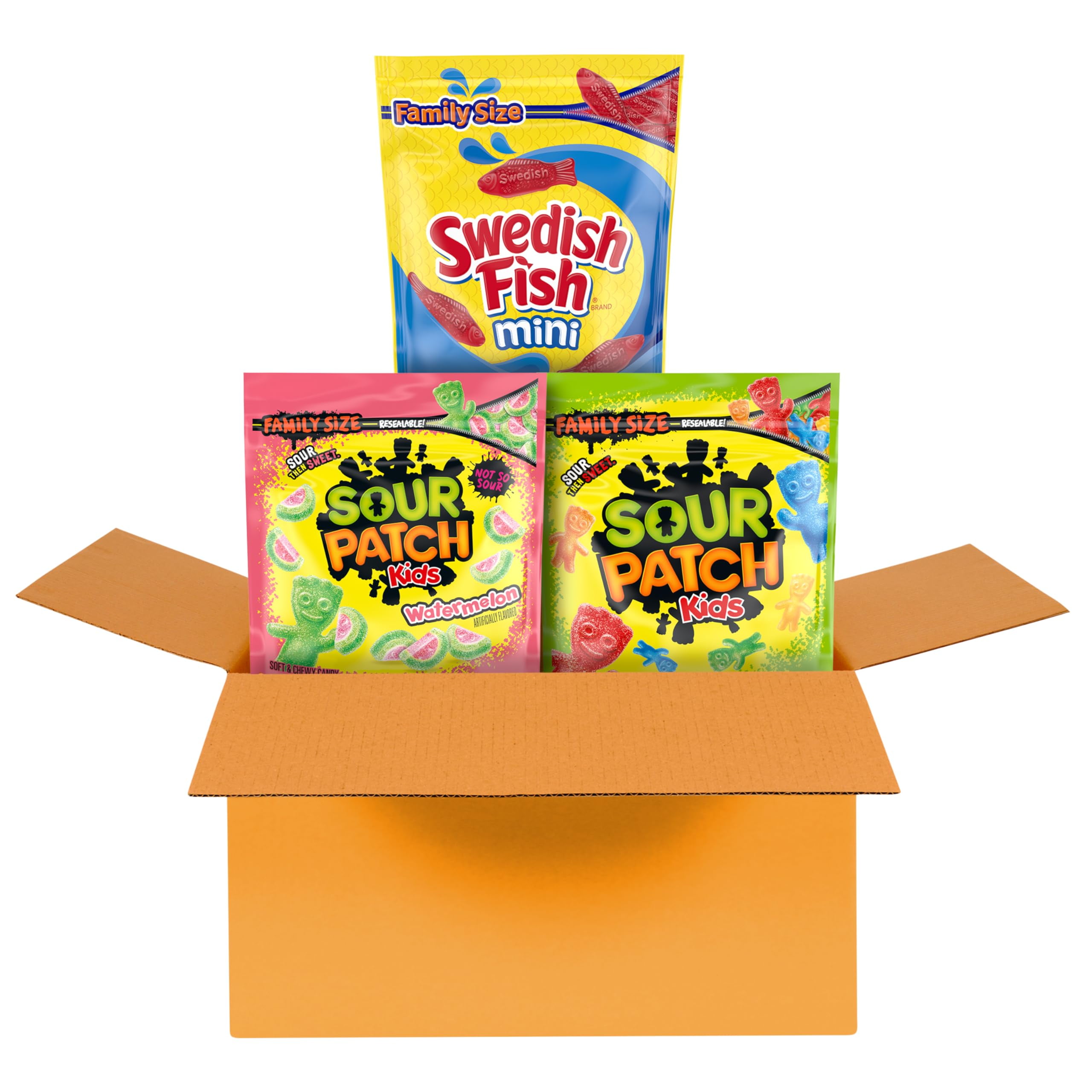 SOUR PATCH KIDS Original, BCF26 SOUR PATCH KIDS Watermelon, and SWEDISH ...