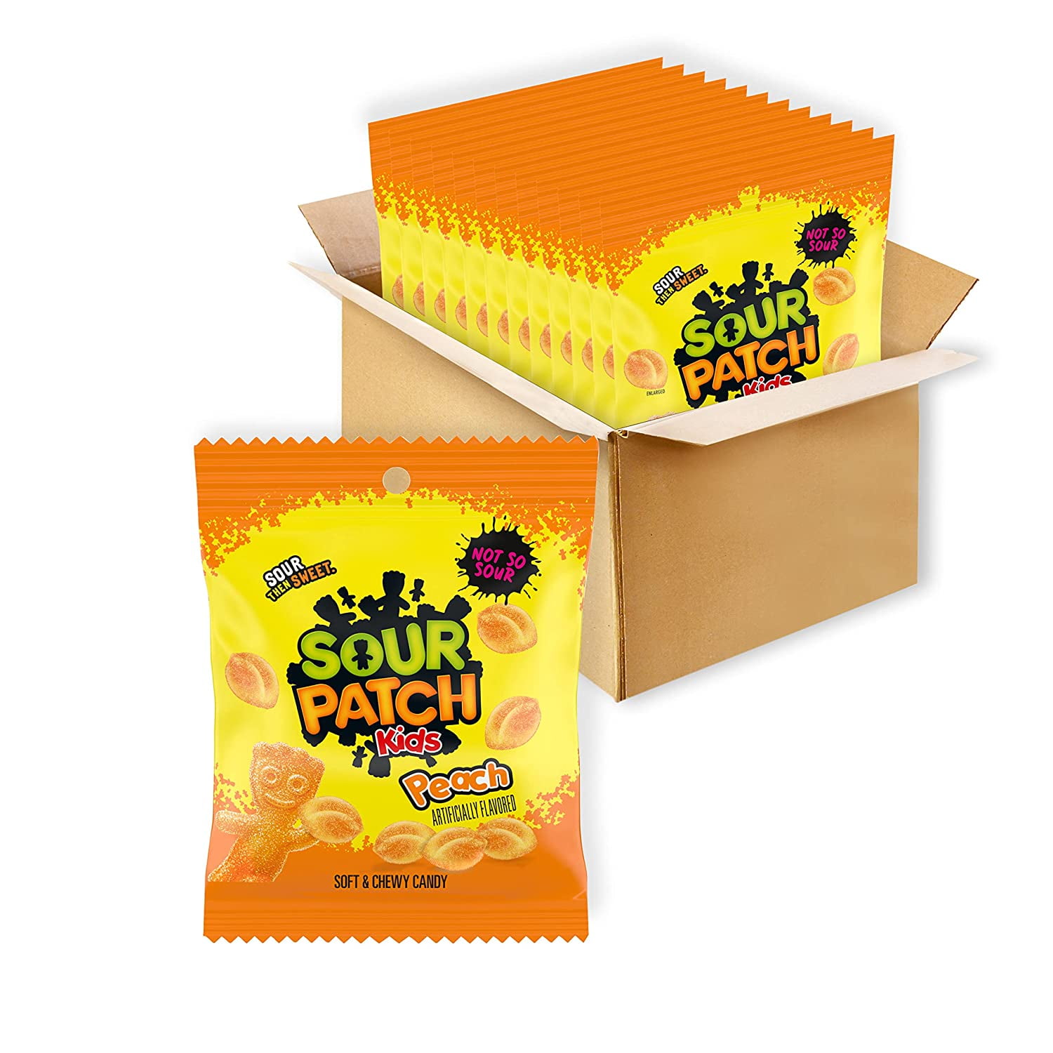 SOUR PATCH KIDS Peach Soft & Chewy Candy, 12 - 3.56 oz Bags - Walmart.com