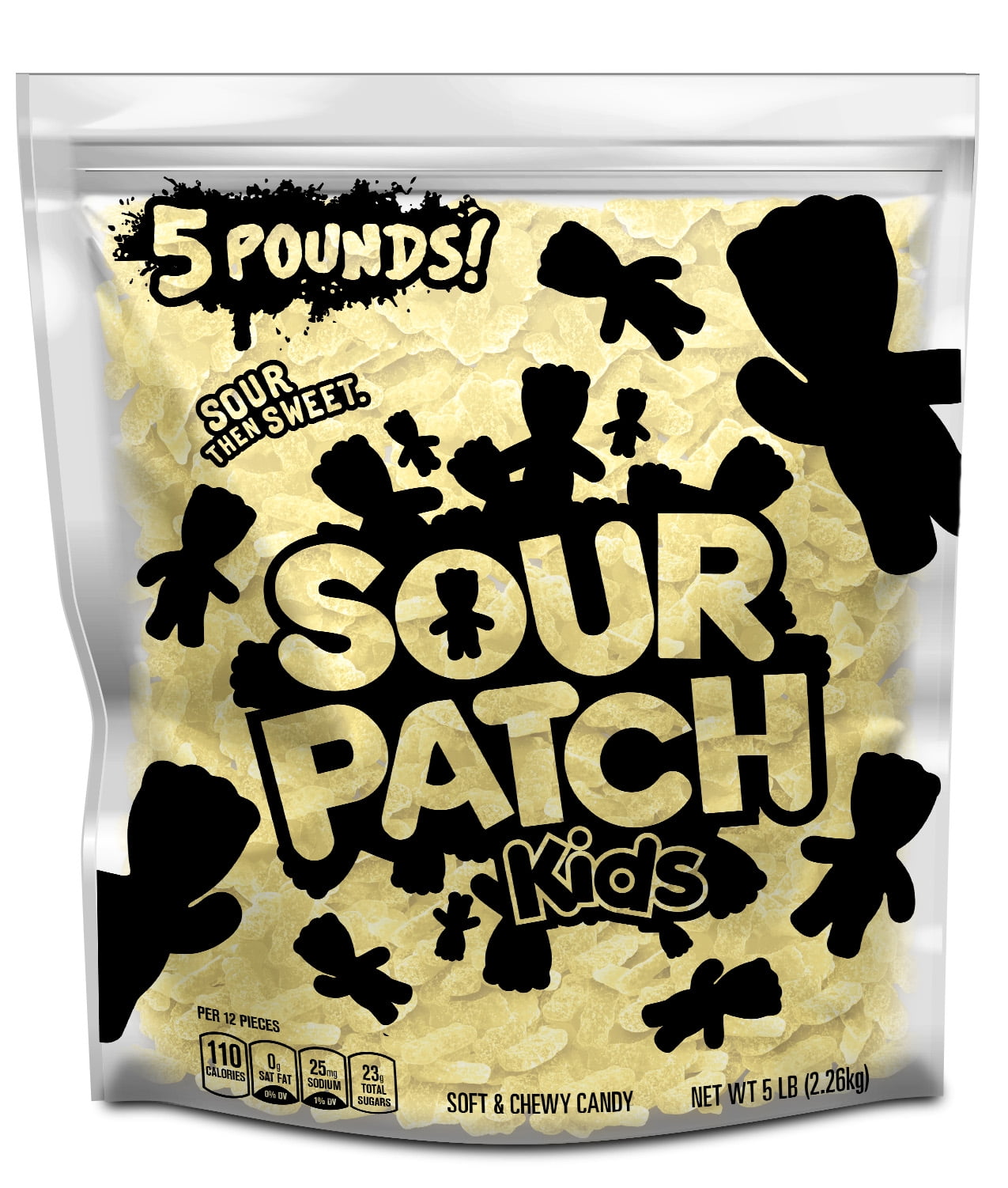 SOUR PATCH KIDS Pineapple Soft & Chewy Candy, Just White (5 LB Party ...