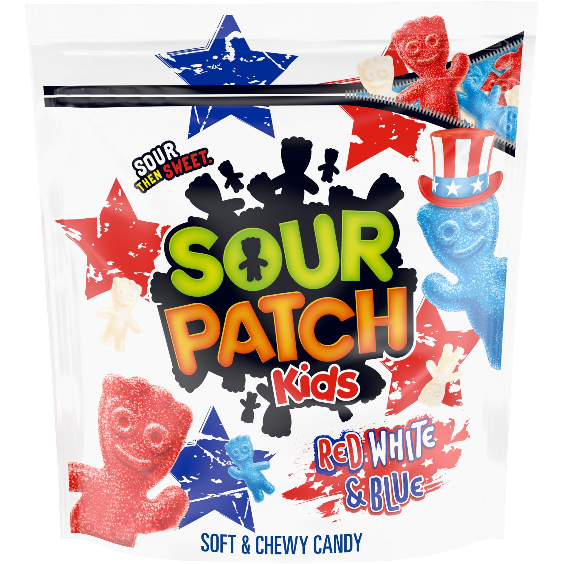 SOUR PATCH KIDS Red, White & Blue Family Size Soft & Chewy Candy, 1.8 ...