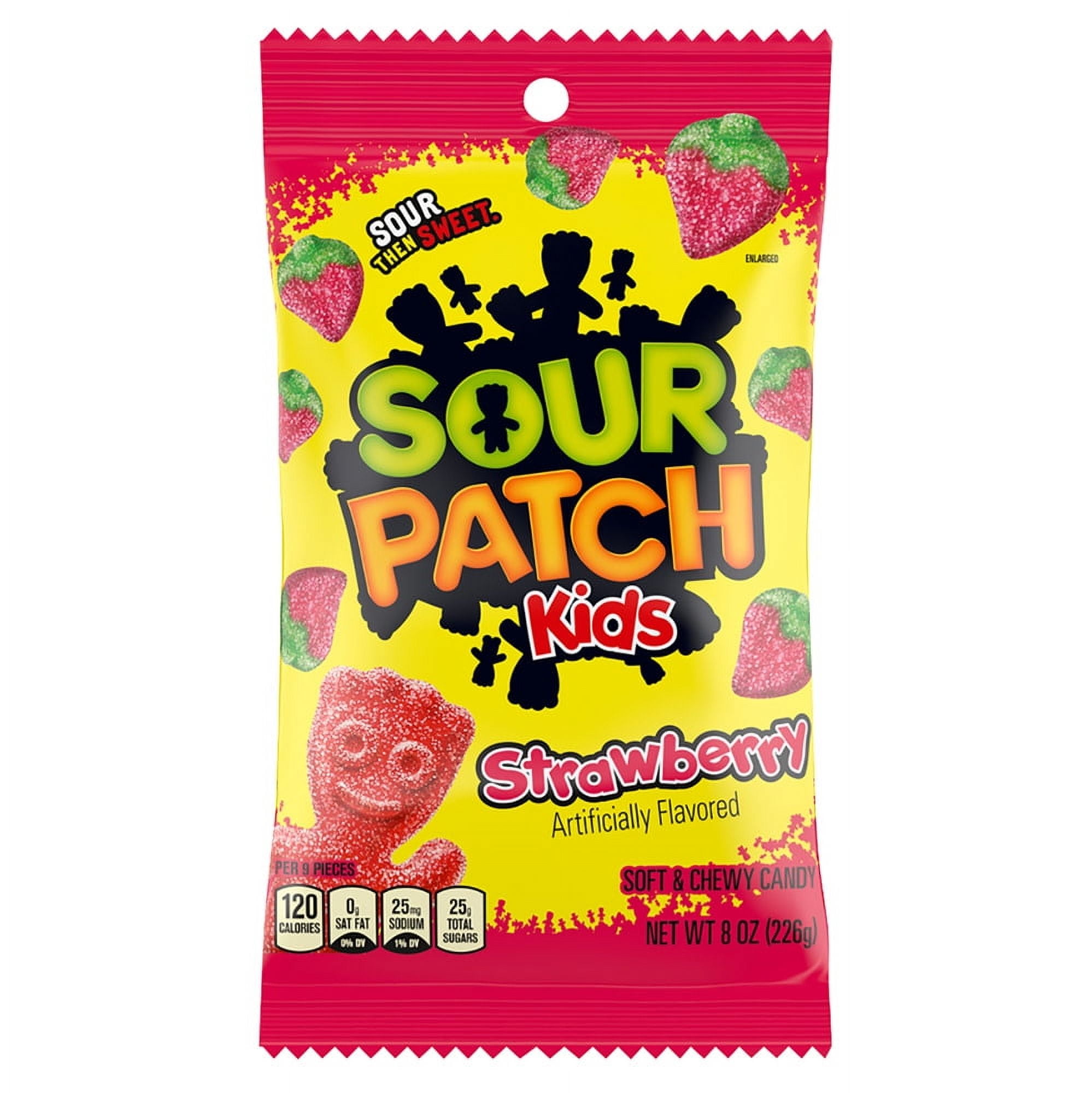 Sour Patch Kids Strawberry Soft Sweet And Sour Gummy Candy, Chewy, 8 Oz ...
