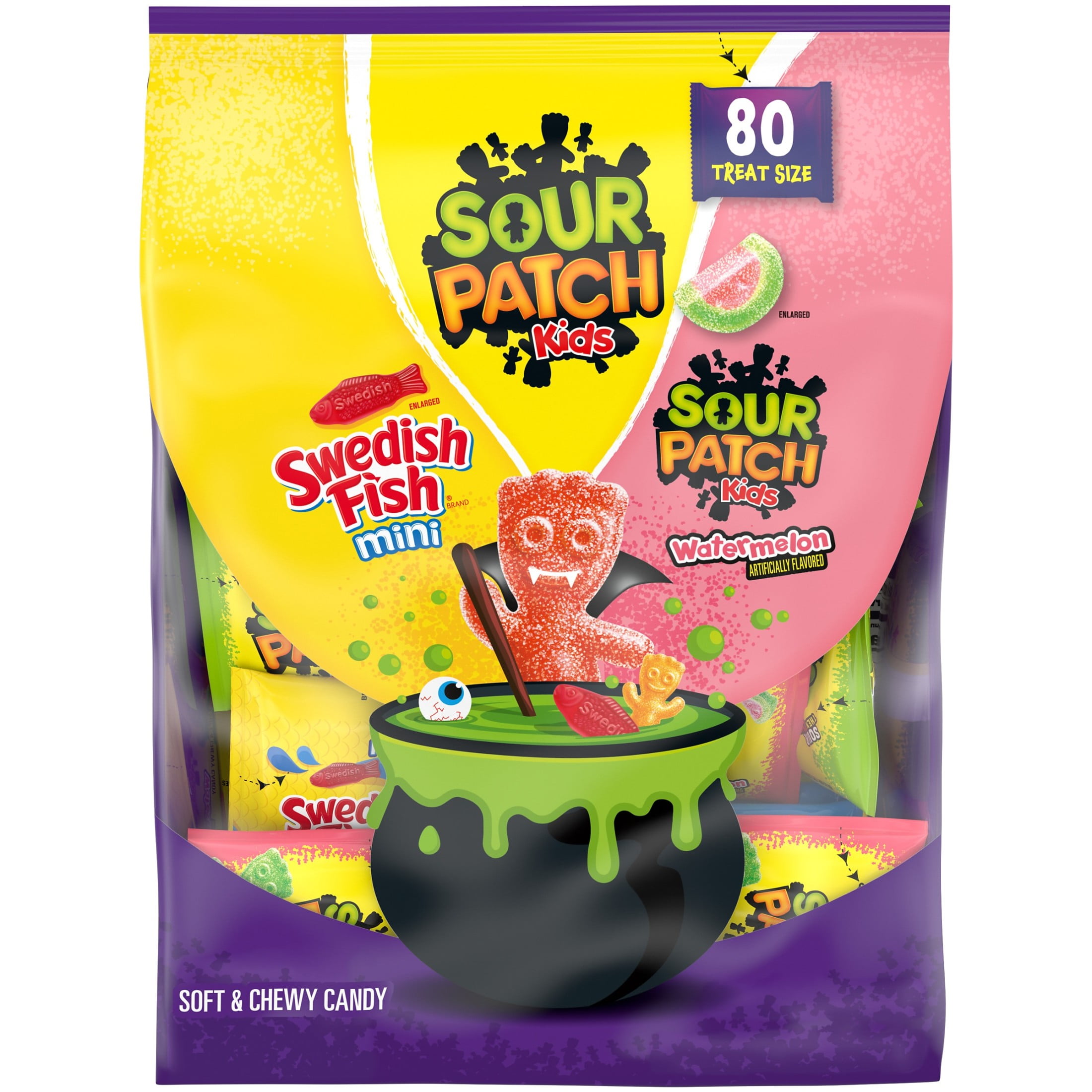 SOUR PATCH KIDS and SWEDISH FISH Mini Soft & Chewy Halloween Candy ...