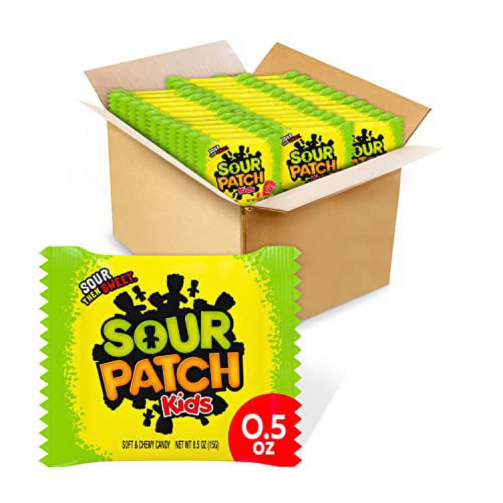 SOUR PATCH KIDS Soft & Chewy Candy, 144 Snack Packs (6 Bags) - Walmart.com