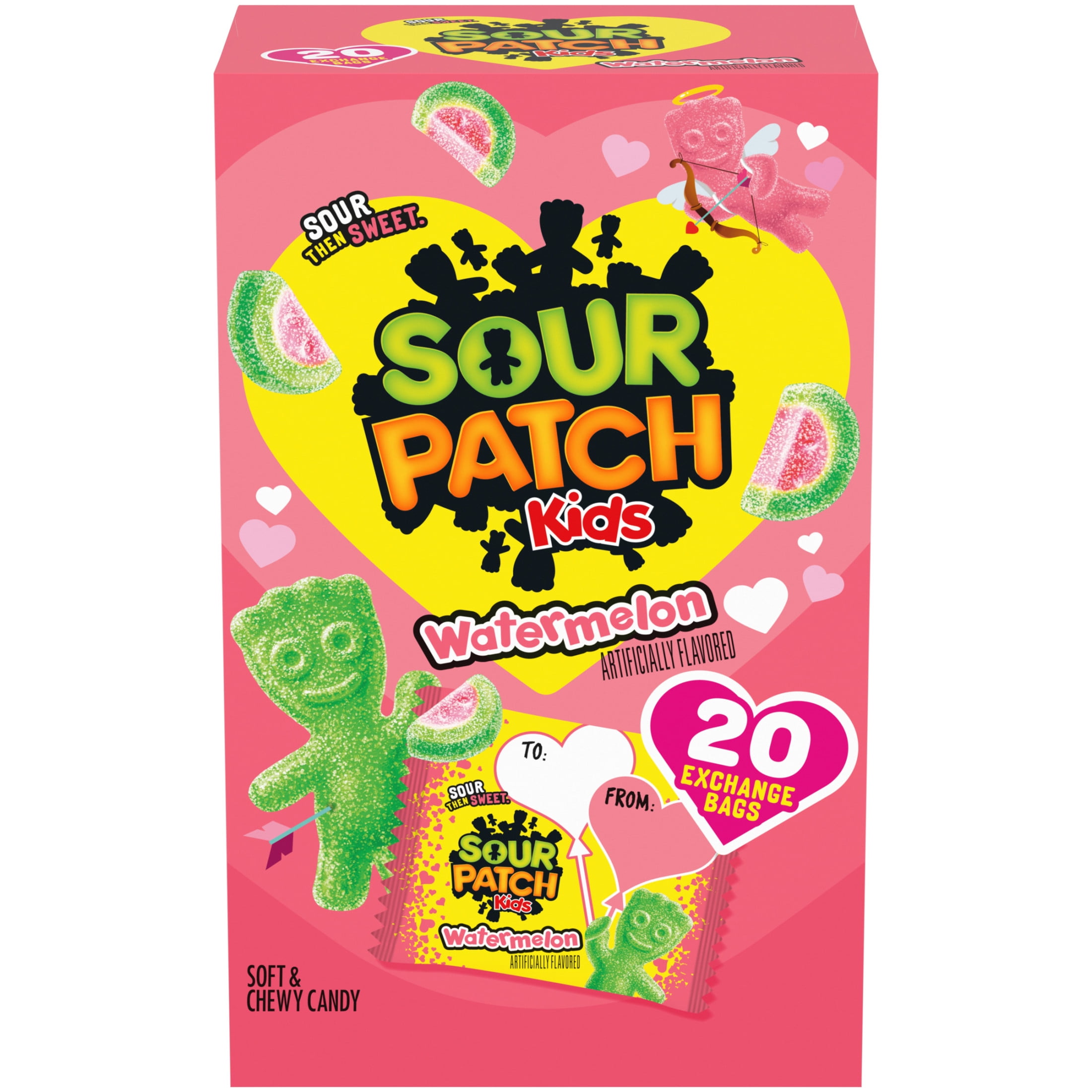 SOUR PATCH KIDS Watermelon Soft & Chewy Valentine's Day Candy, 20 Snack ...
