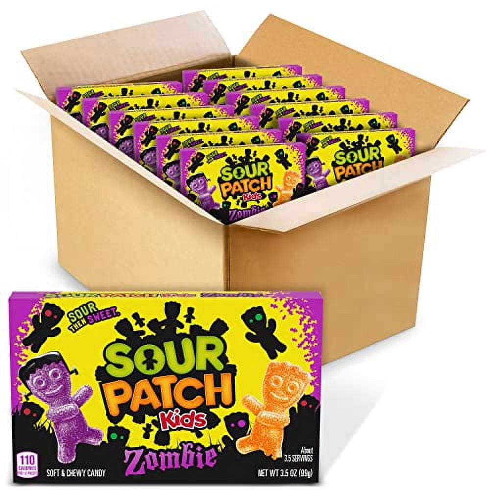 SOUR PATCH KIDS Zombie Orange & Purple Soft & Chewy Halloween Candy, 12 ...