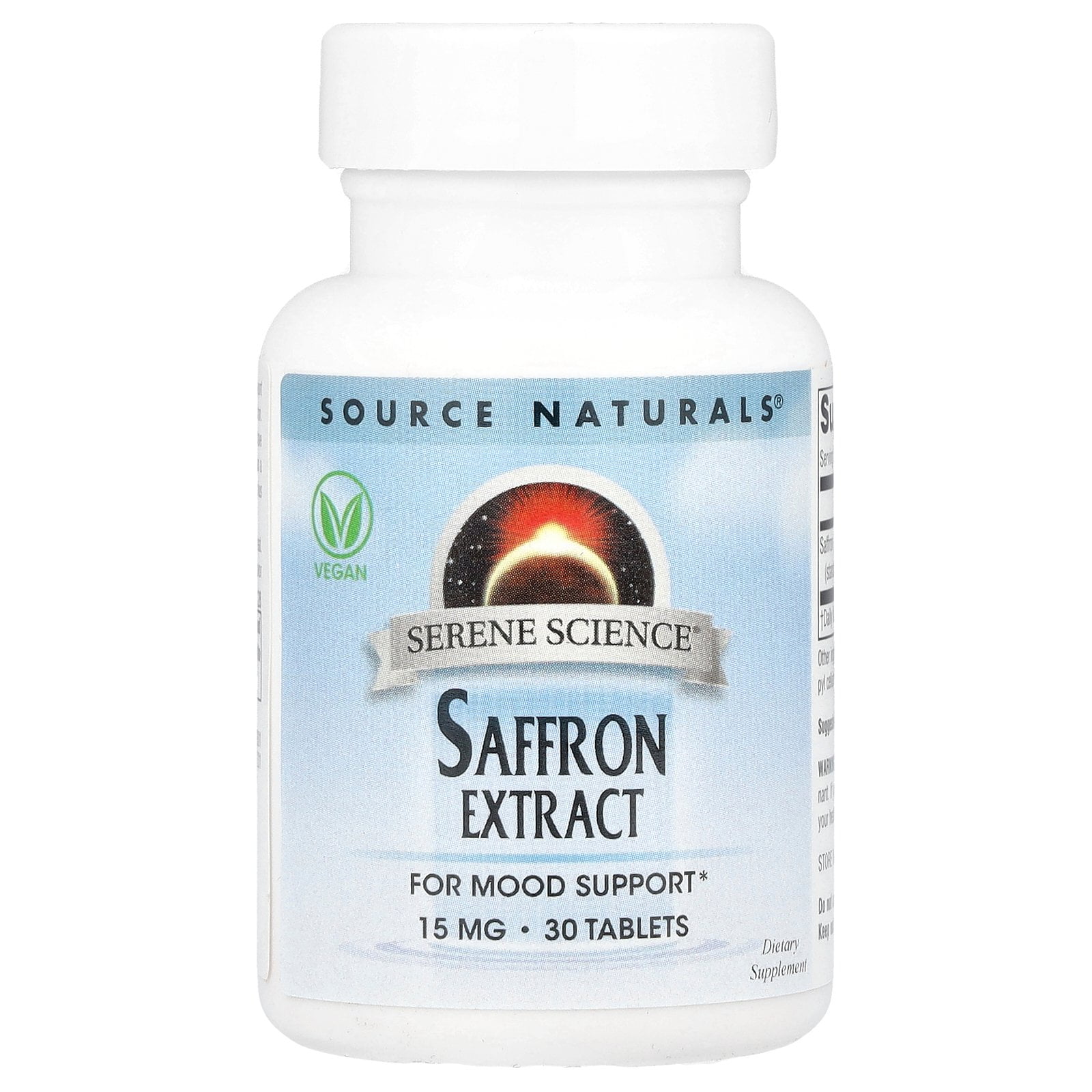 SOURCE NATURALS Saffron Extract 15 mg 30 Tab 0 TABLET - Walmart.com