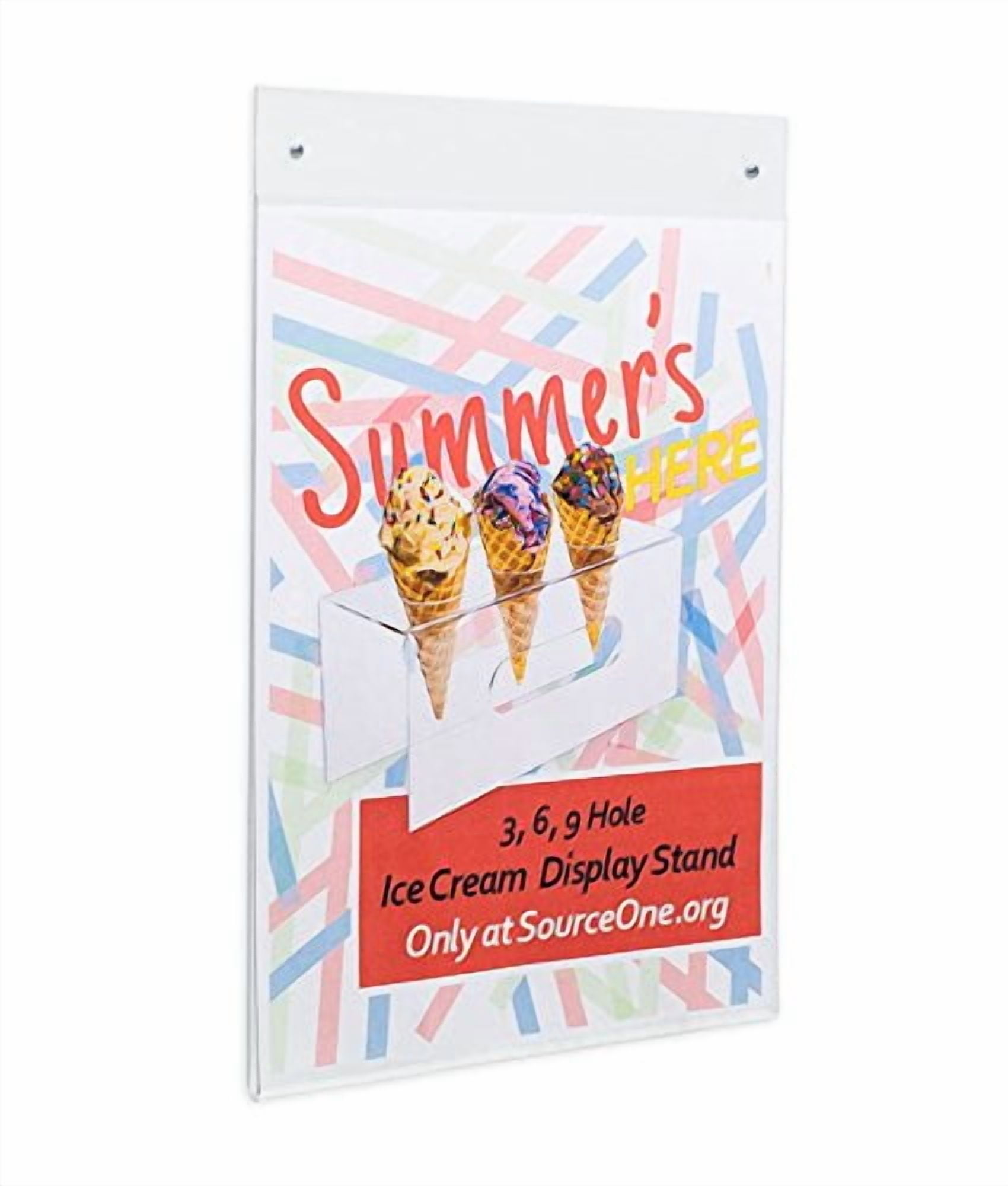 SOURCE ONE Premium 5 x 7 Inch Wall Mount Sign Holder Ad Frame Clear ...