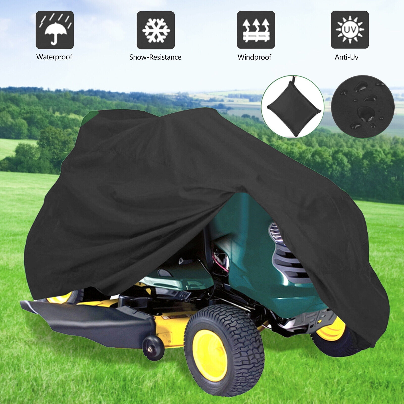 SOURCEMAX Universal Waterproof Lawn Mower Tractor Cover, Heavy Duty ...