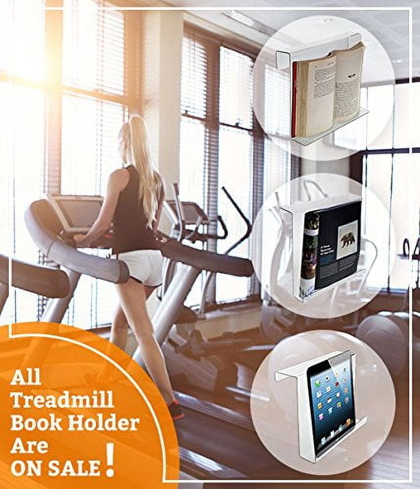 SOURCEONE.ORG 11″ x 11″ Full-Size Treadmill Book Holder Clear Acrylic ...