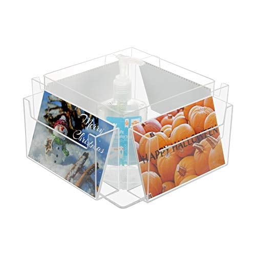 SOURCEONE.ORG Clear Acrylic 8-Pocket Postcard Rotating Display, 6" x 4" - Walmart.com