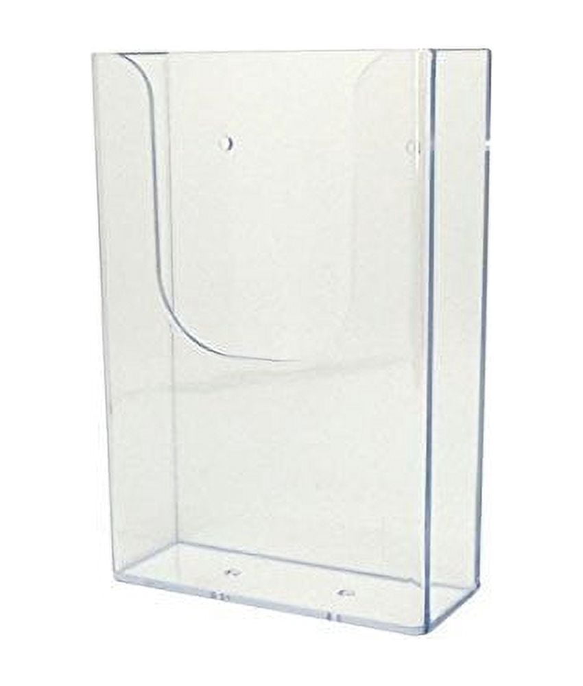 SOURCEONE.ORG Deluxe Clear Acrylic Trifold Wide Wall Mount Brochure ...