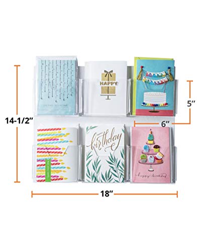 SOURCEONE.ORG Multiple Pocket Deluxe Clear Postcard Holder Display Wall ...