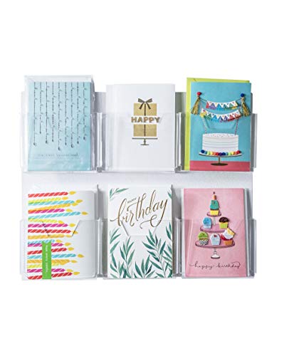 SOURCEONE.ORG Multiple Pocket Deluxe Clear Postcard Holder Display Wall Mount - Walmart.com