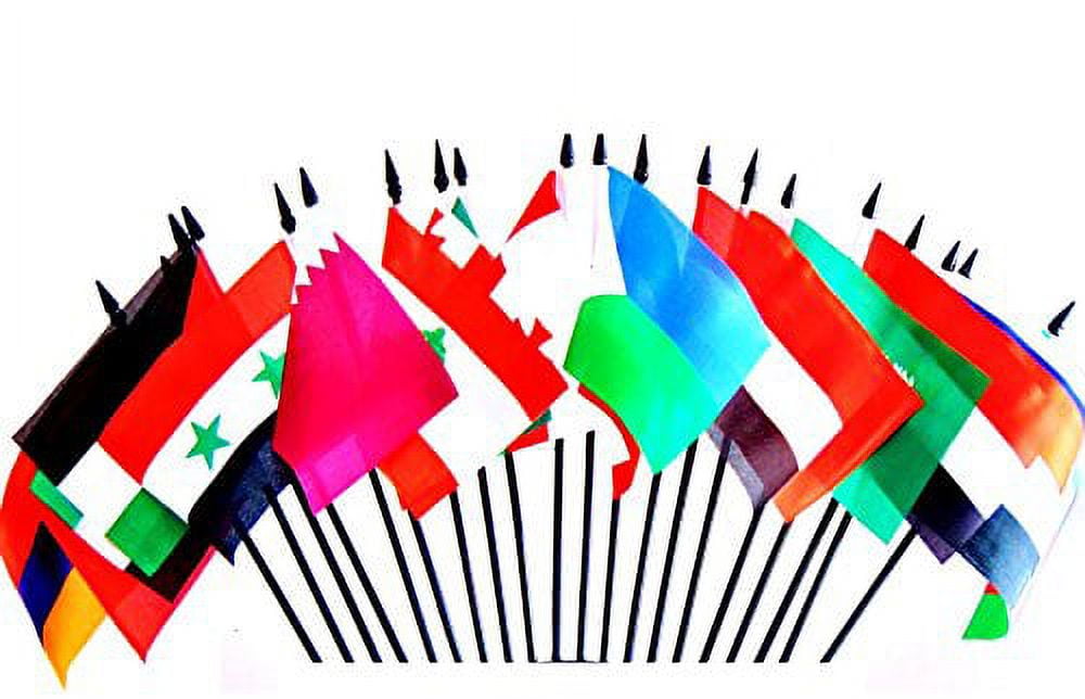 SOUTHWEST ASIA WORLD FLAG SET--20 Polyester 4"x6" Flags, One Flag for ...