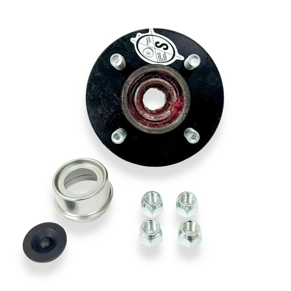 SOUTHWEST WHEEL Pre-Greased 4-Hole, 4" Bolt Circle Idler Hub for 2,000 lb. Axles (BT8 Spindle ...