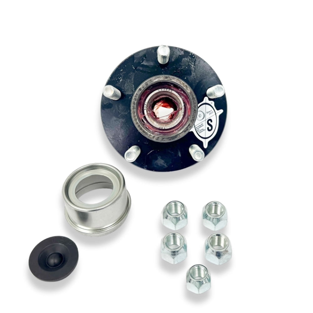 SOUTHWEST WHEEL Pre-Greased 5-Hole, 4.5" Bolt Circle Idler Hub for 2,000 lb. Axles (BT9 Spindle ...