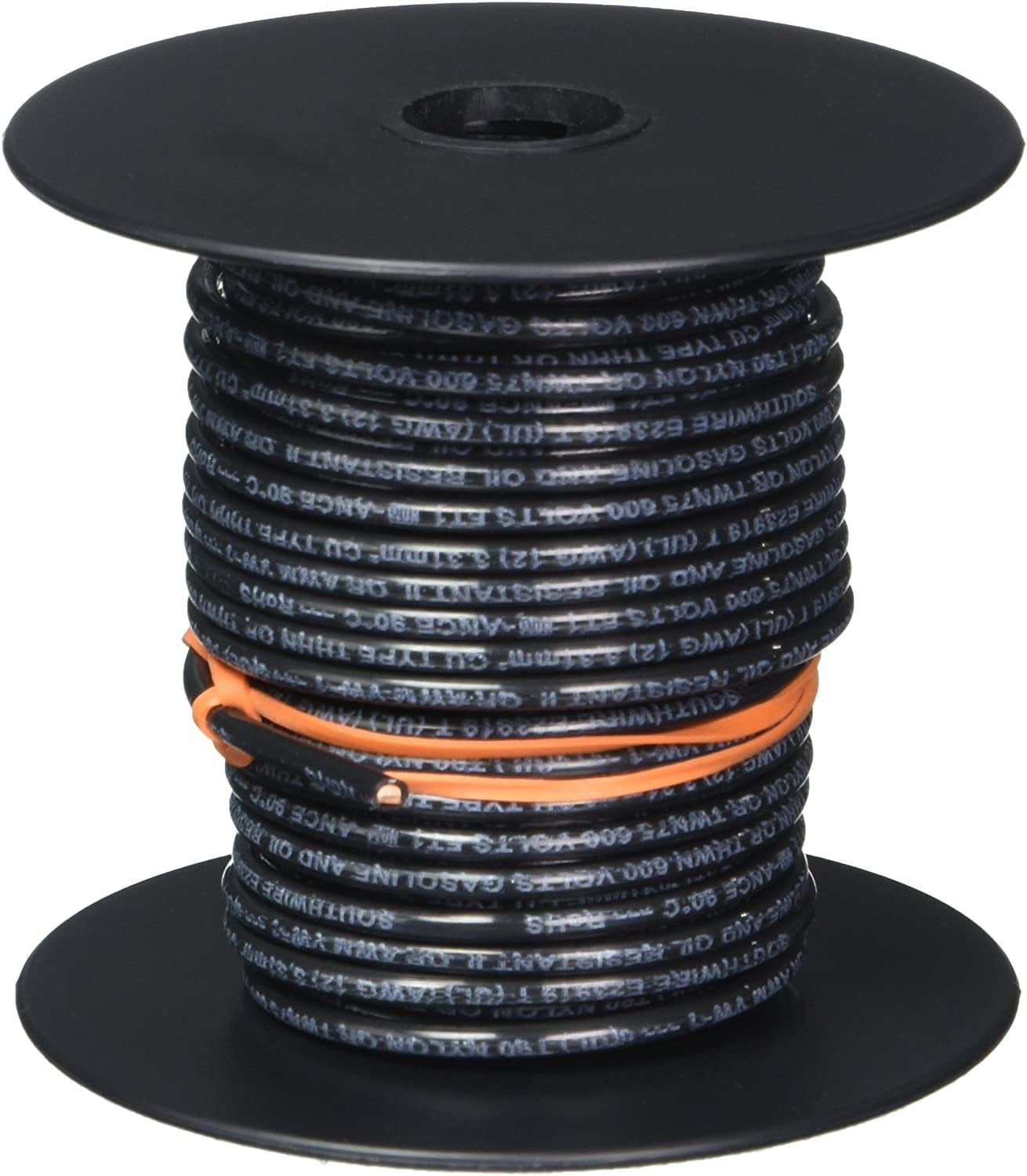 SOUTHWIRE COMPANY LL 11587337 50' 12SOL BLK THHN WIRE, 12 Guage ...