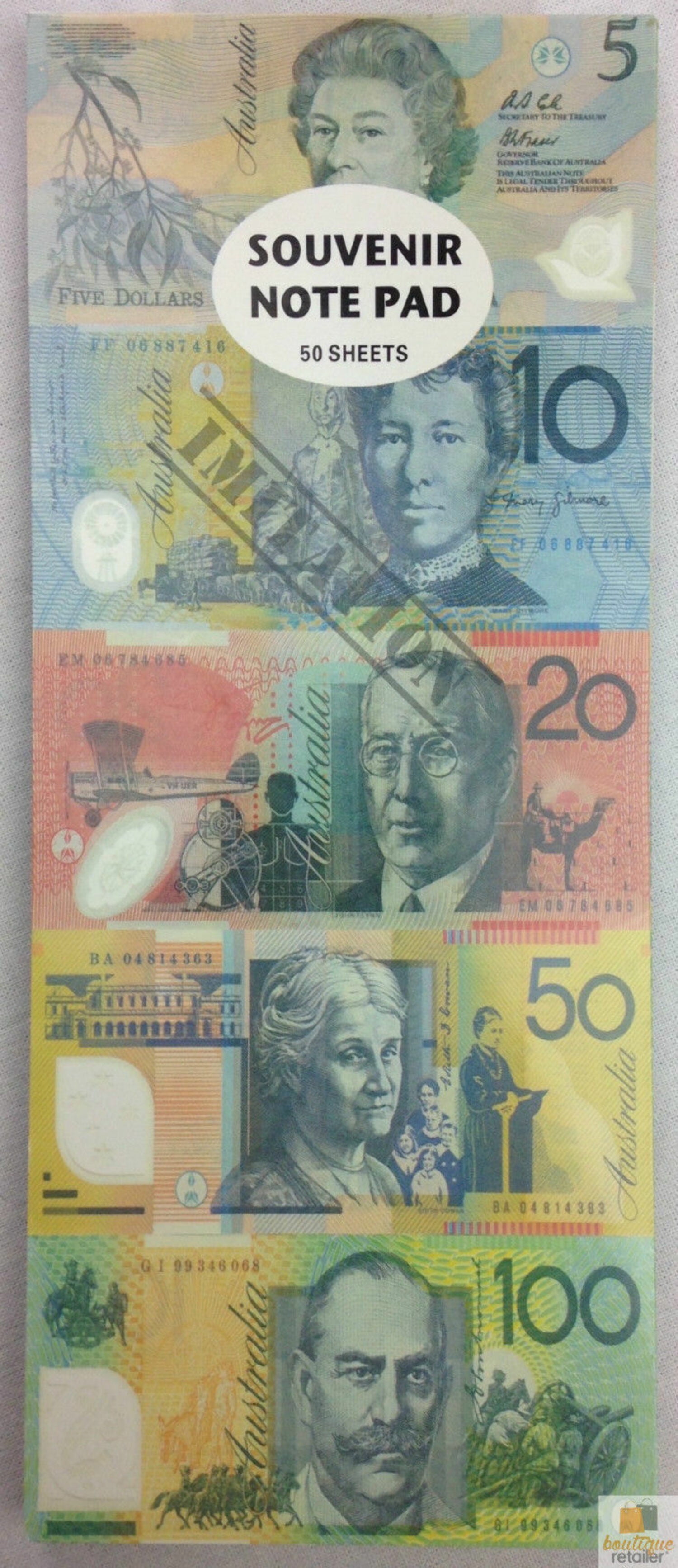 Assorted Dollar Australian Souvenir Note Pad Fake AUD Money - 1 Pack of ...