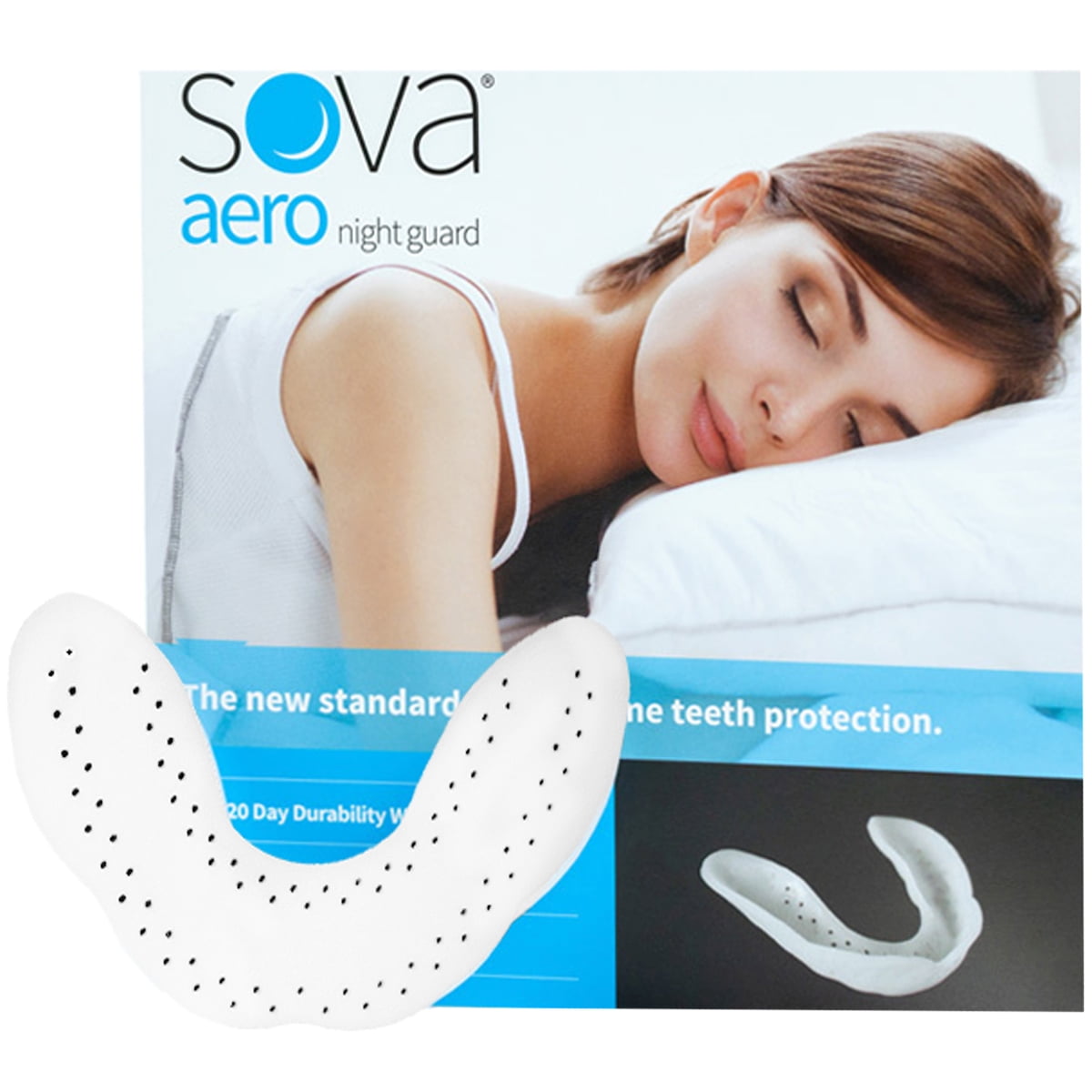 SOVA Aero Night Guard 1.6mm Adult Mouthguard - Snow White HSA/FSA ...